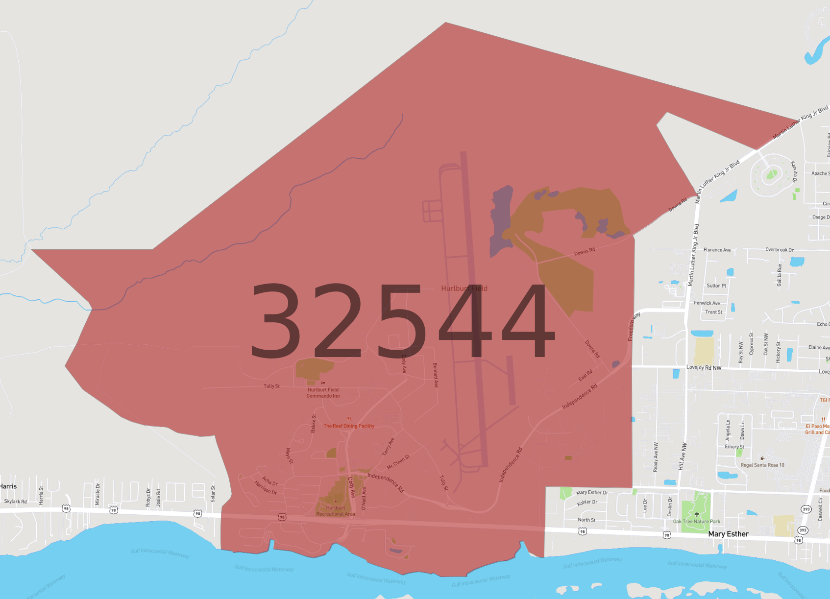 Zip Code 32544 - AtlasBig.com
