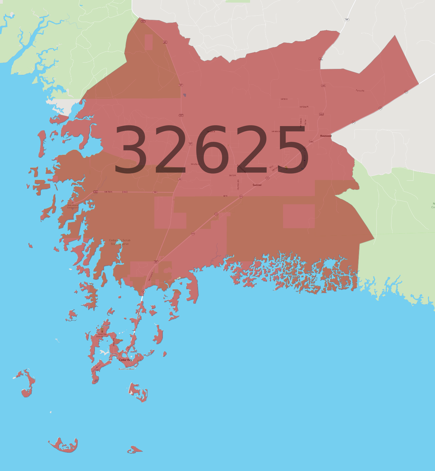 Zip Code 32625 AtlasBig