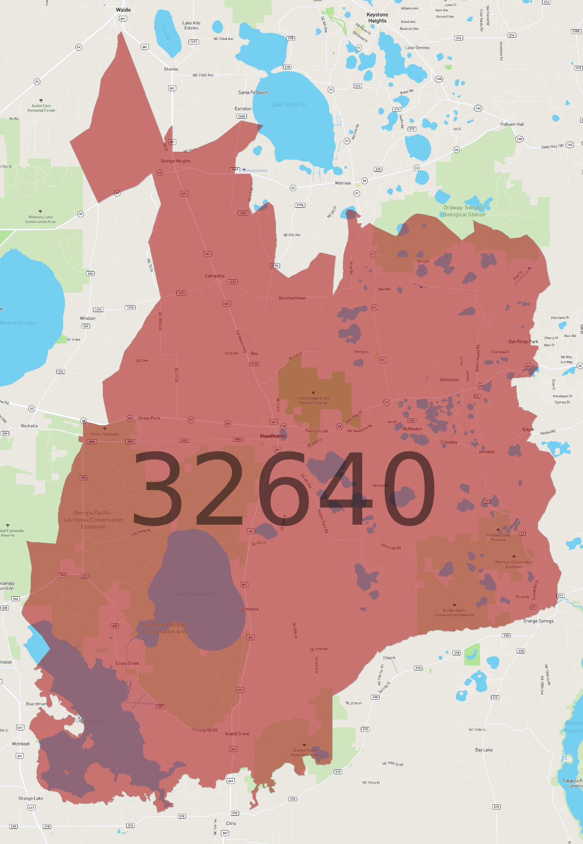 Zip Code 32640 - AtlasBig.com