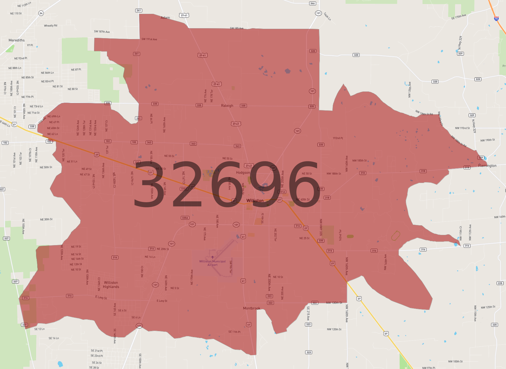 Zip Code 32696 - AtlasBig.com