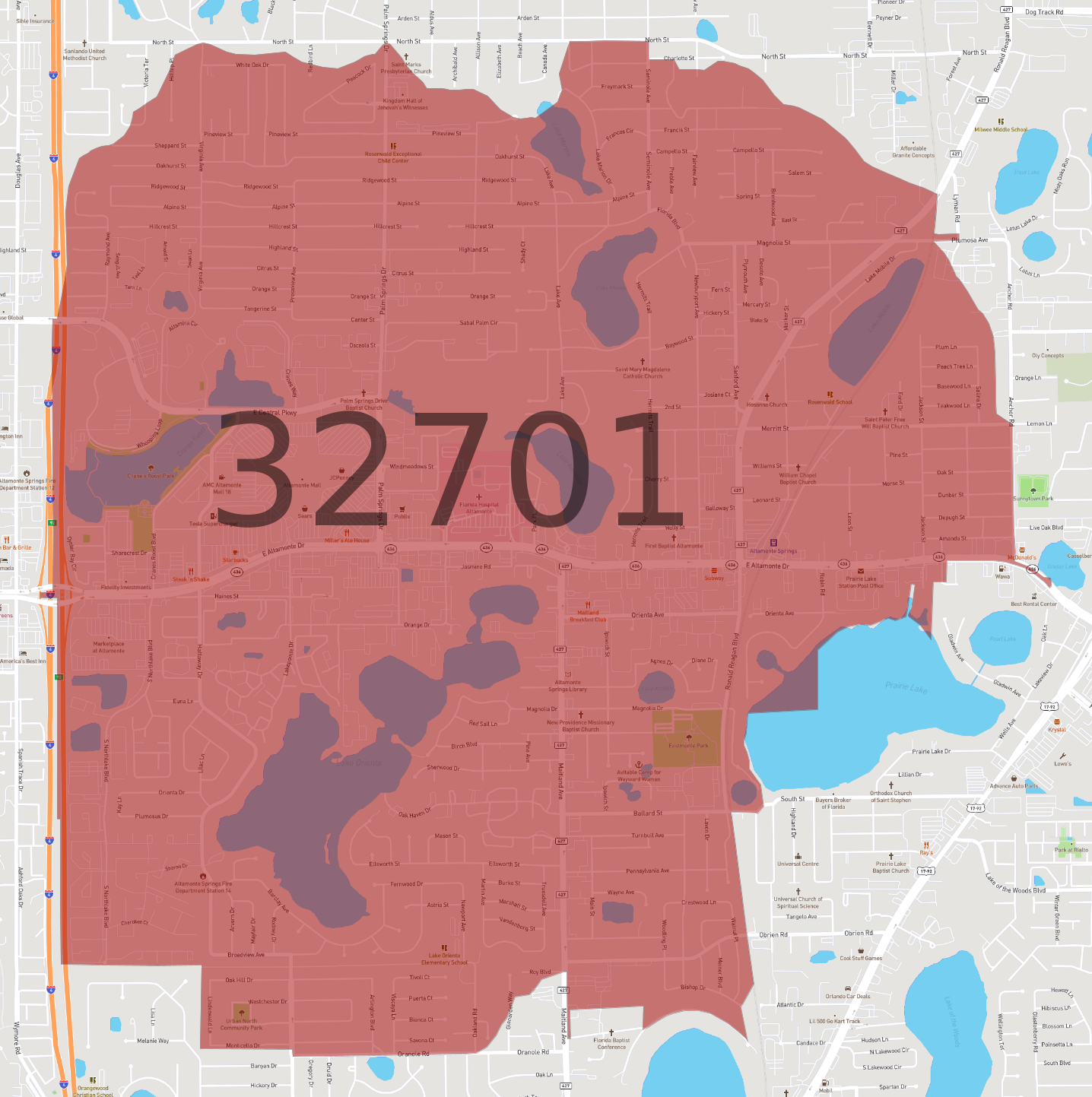 Zip Code 32701 - AtlasBig.com