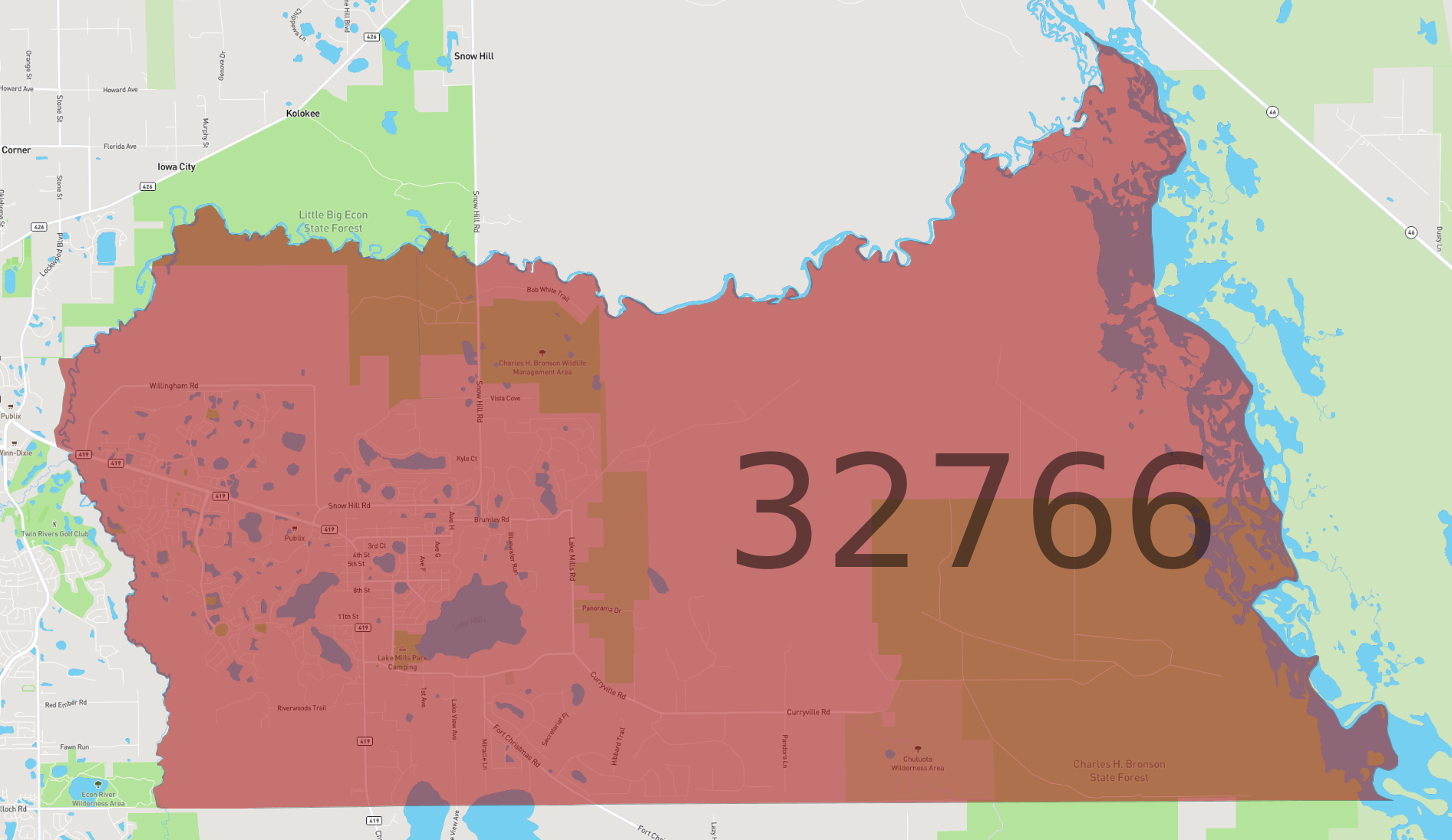 Zip Code 32766 - AtlasBig.com