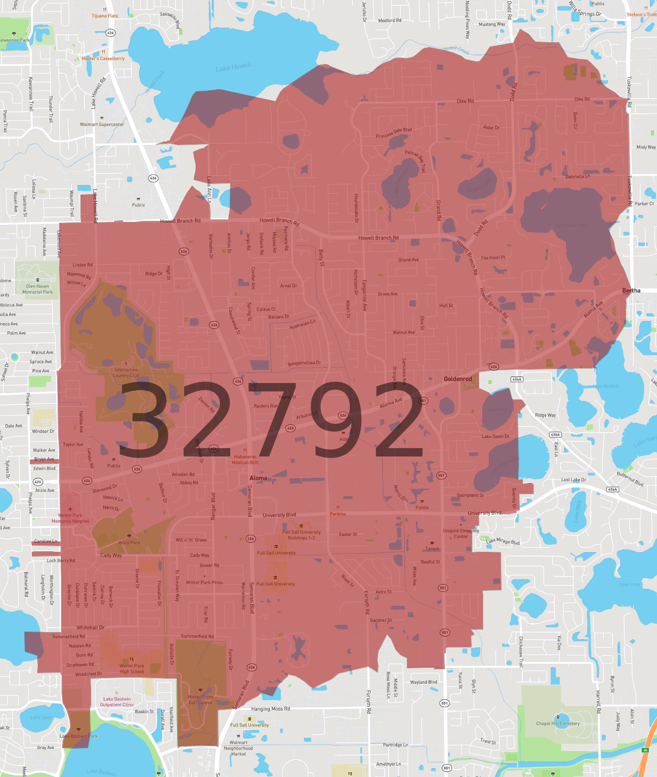 Zip Code 32792 - AtlasBig.com
