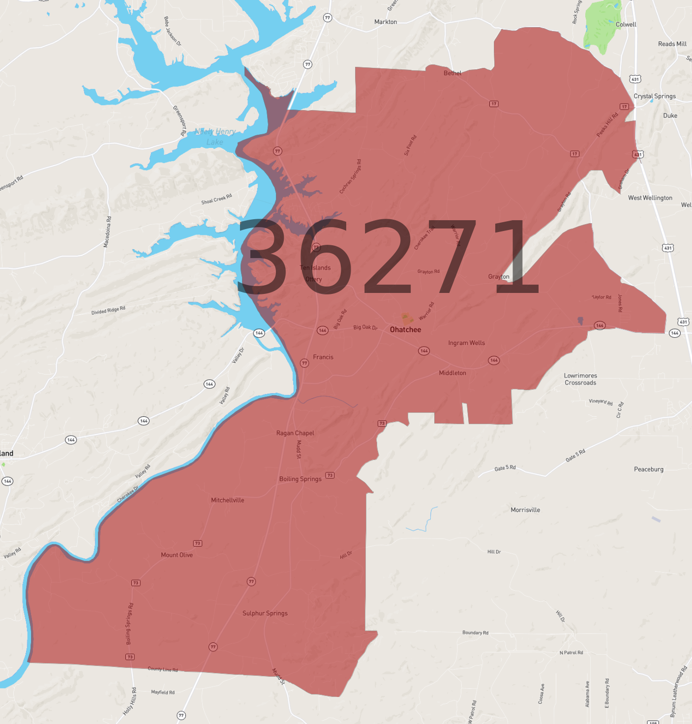 Zip Code 36271 - AtlasBig.com