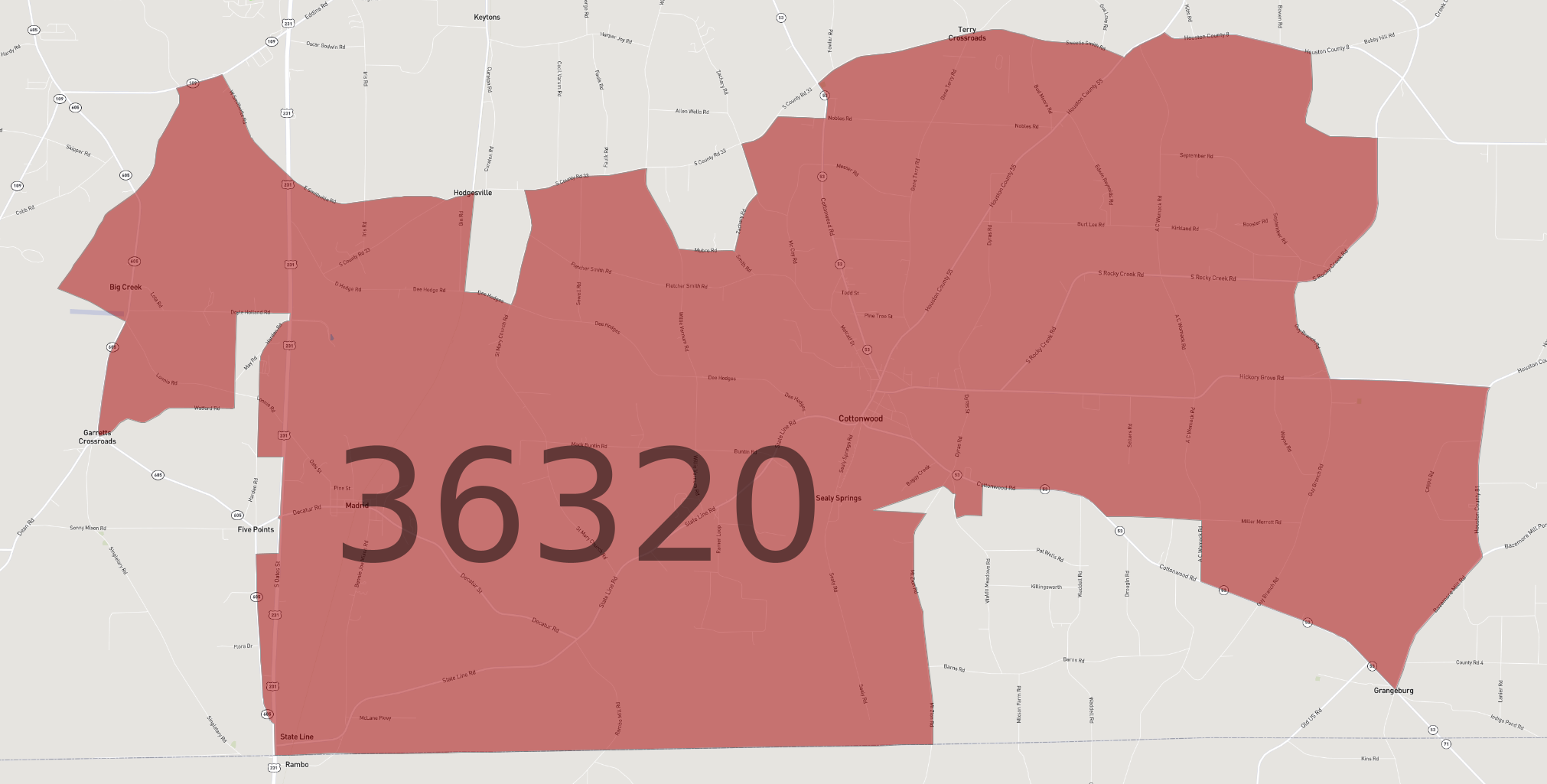 Zip Code 36320 - AtlasBig.com