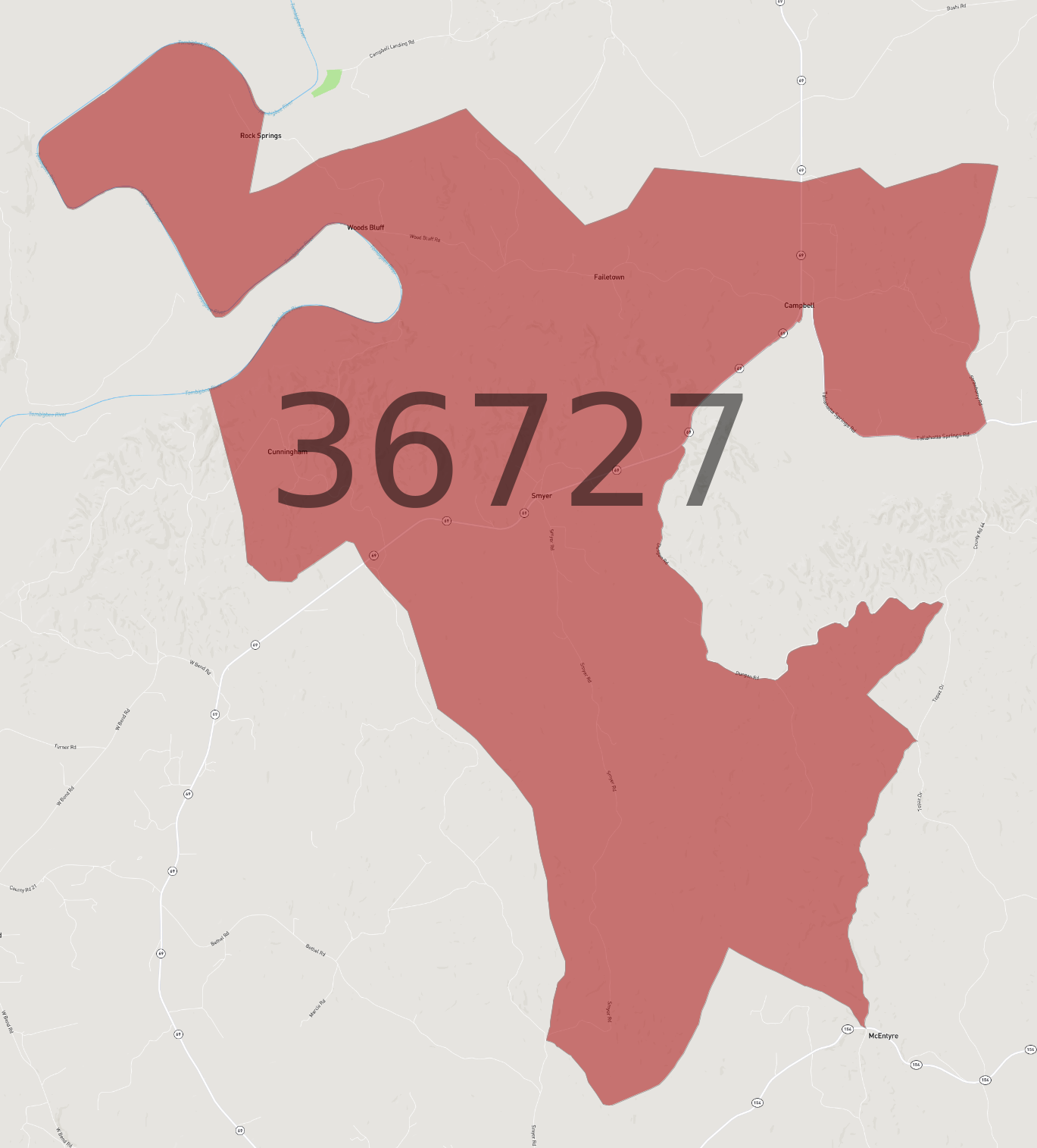 Zip Code 36727 - AtlasBig.com