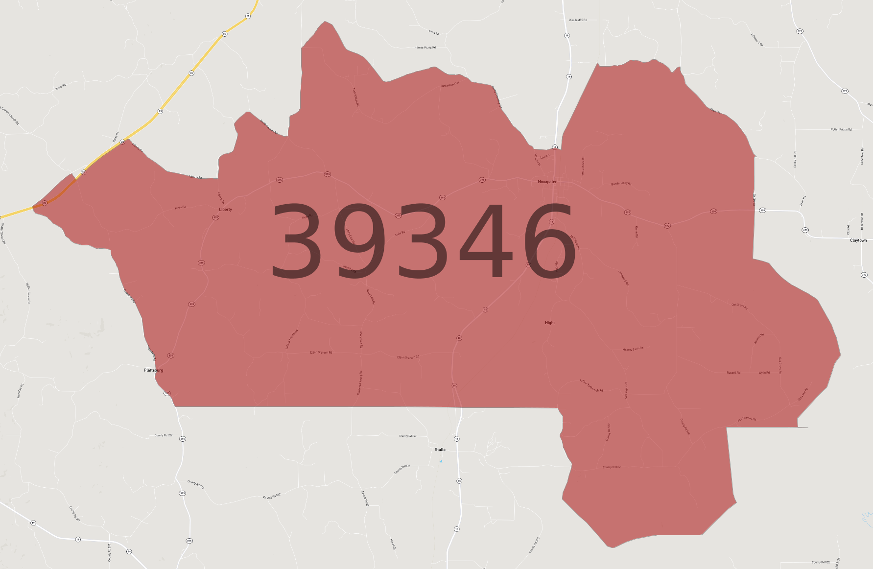 Zip Code 39346 - AtlasBig.com