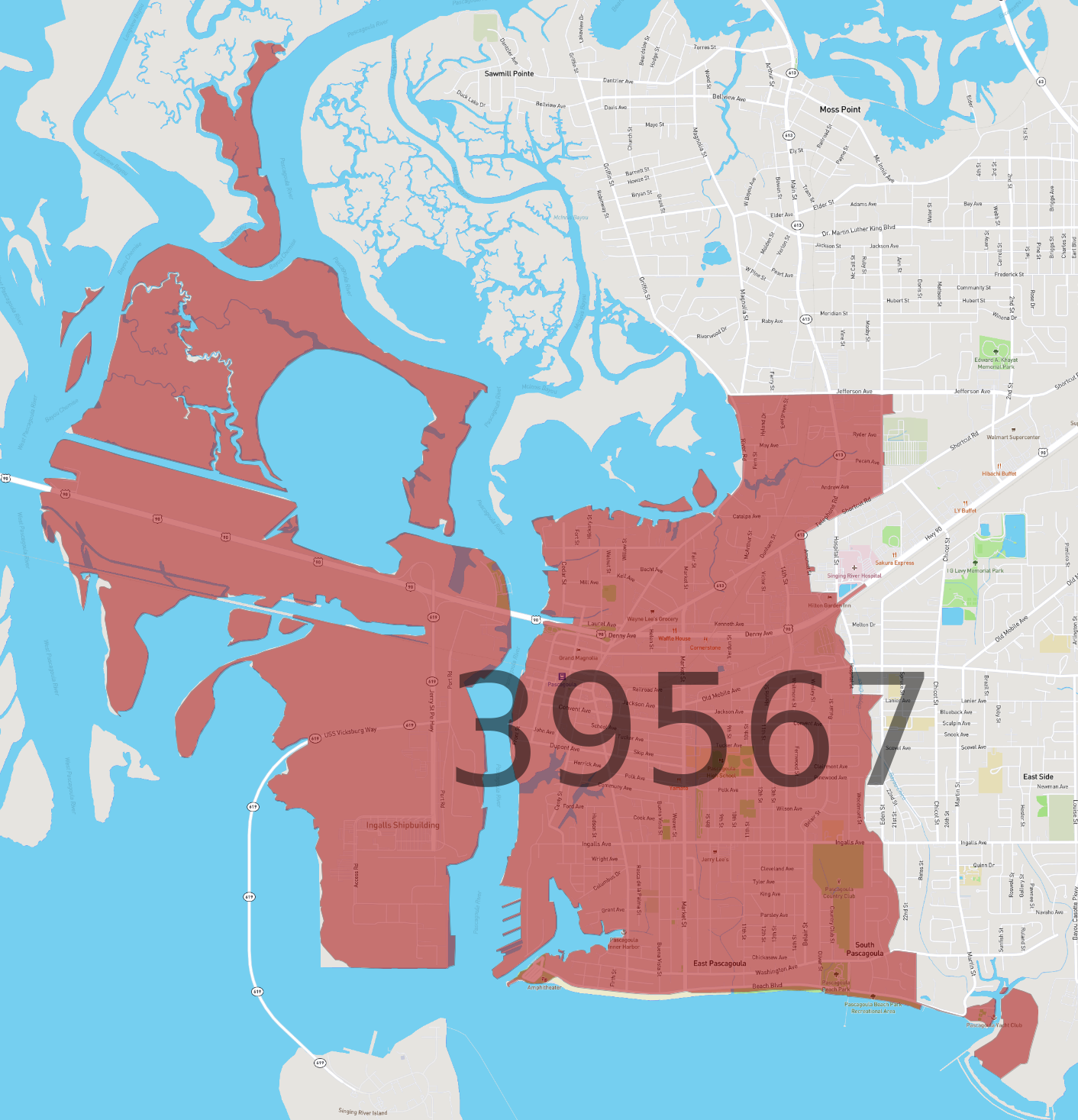 Zip Code 39567 - AtlasBig.com