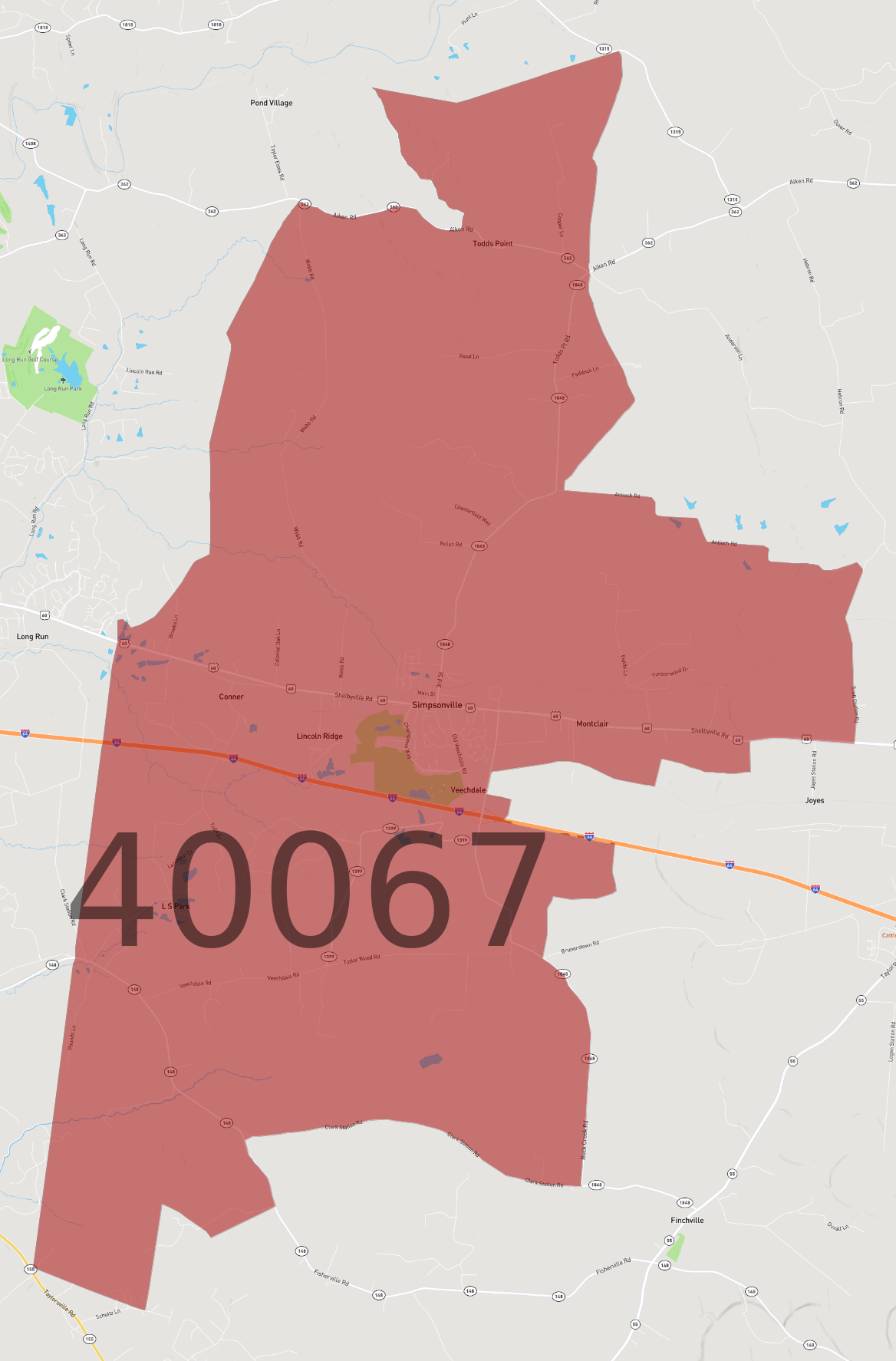 Zip Code 40067 - AtlasBig.com