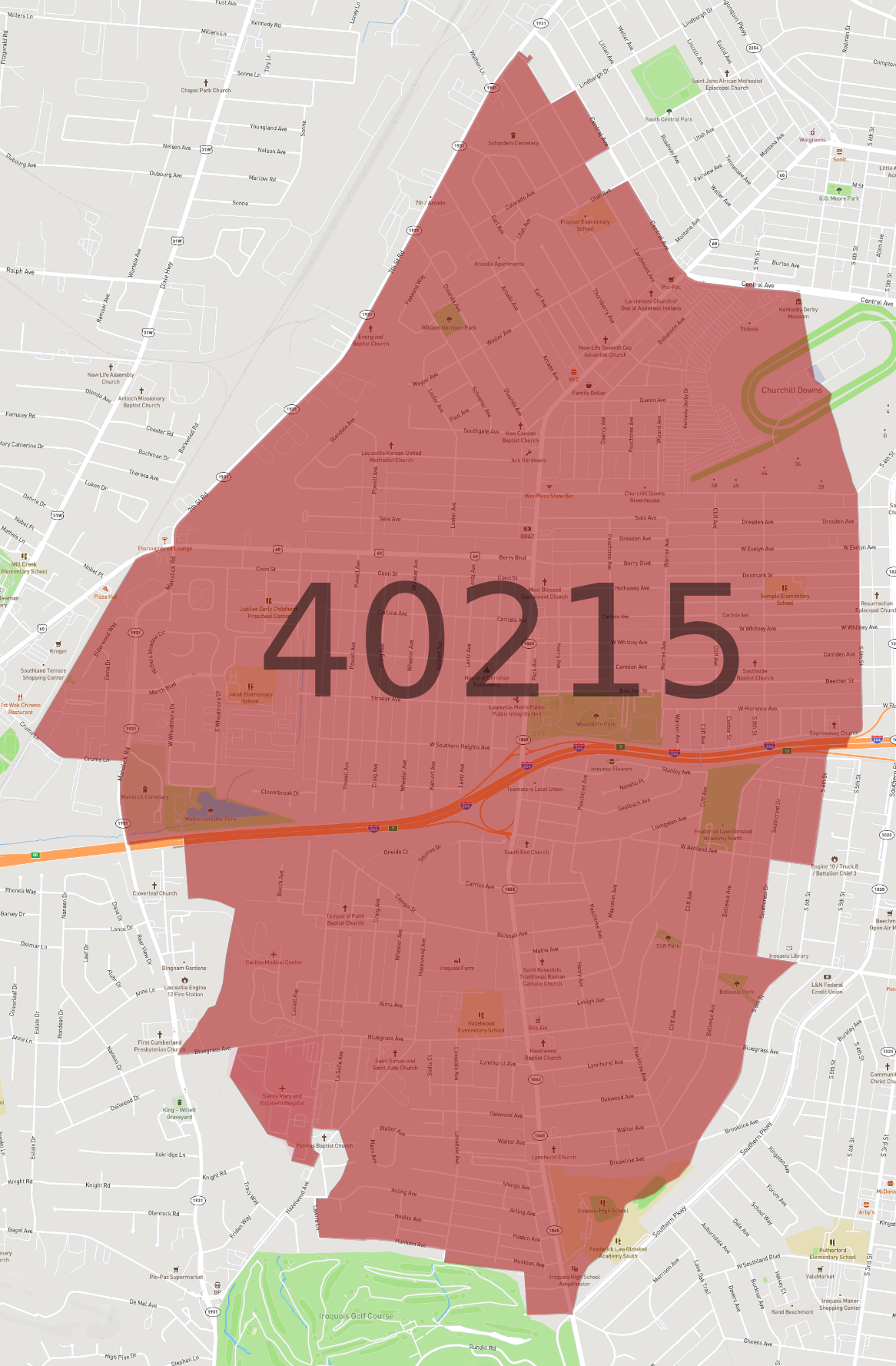 Zip Code 40215 - AtlasBig.com