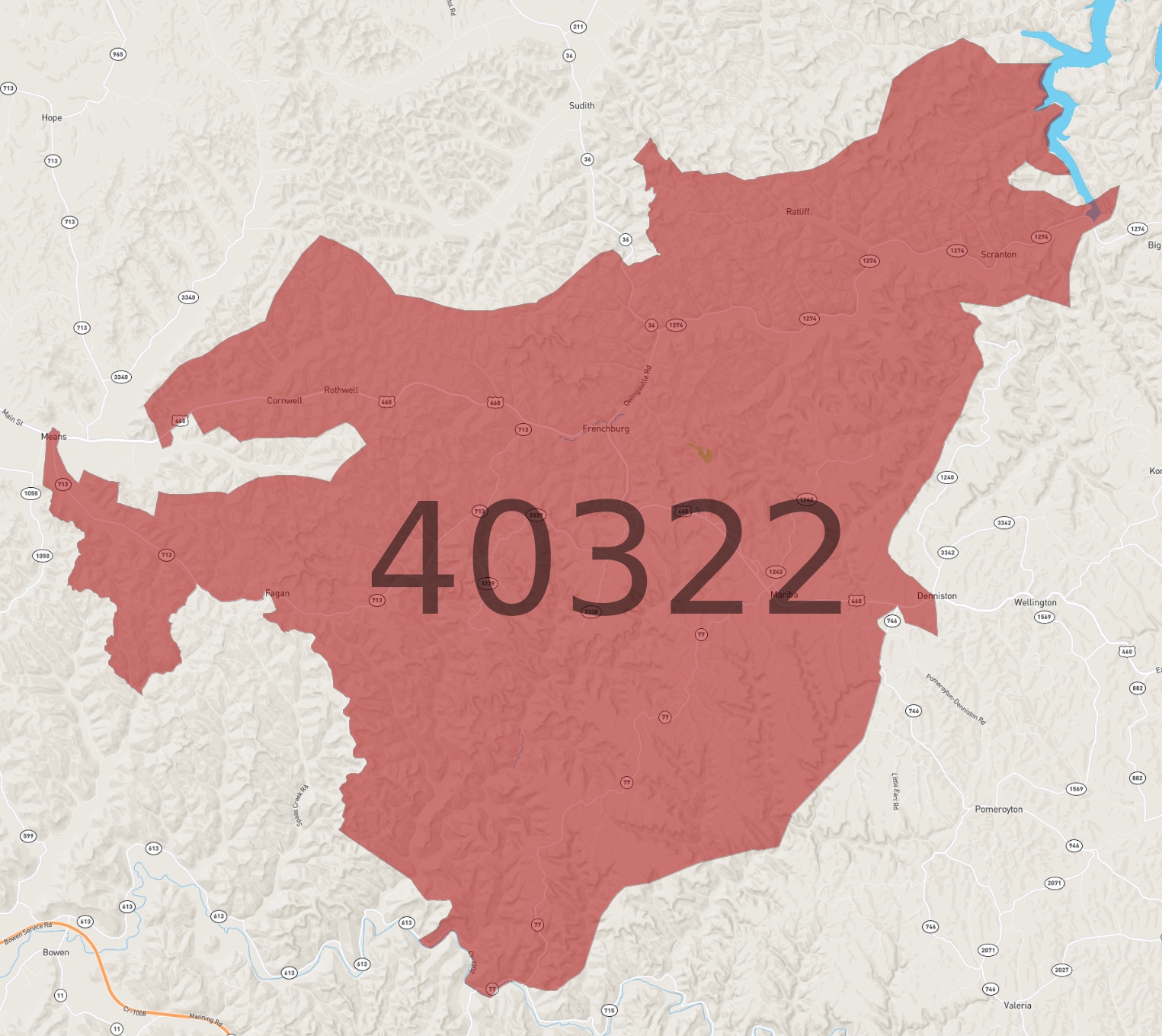 Zip Code 40322 - AtlasBig.com