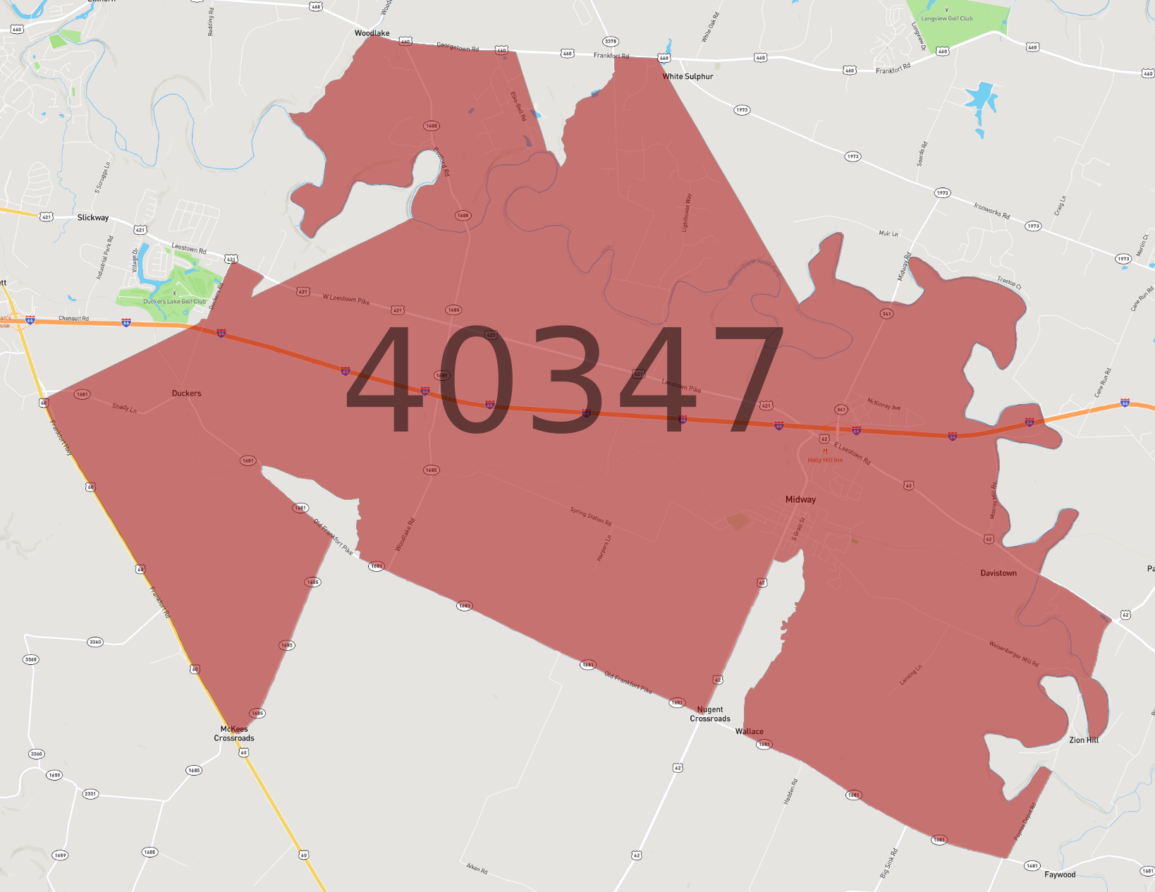 Zip Code 40347 - AtlasBig.com