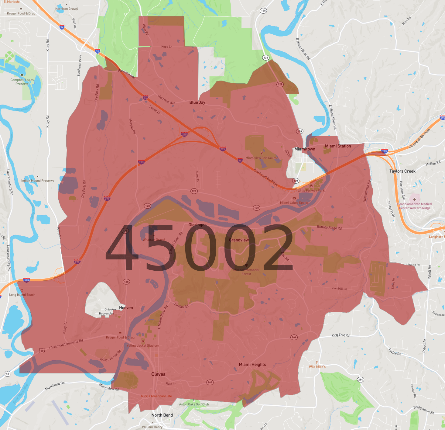 Zip Code 45002 - AtlasBig.com