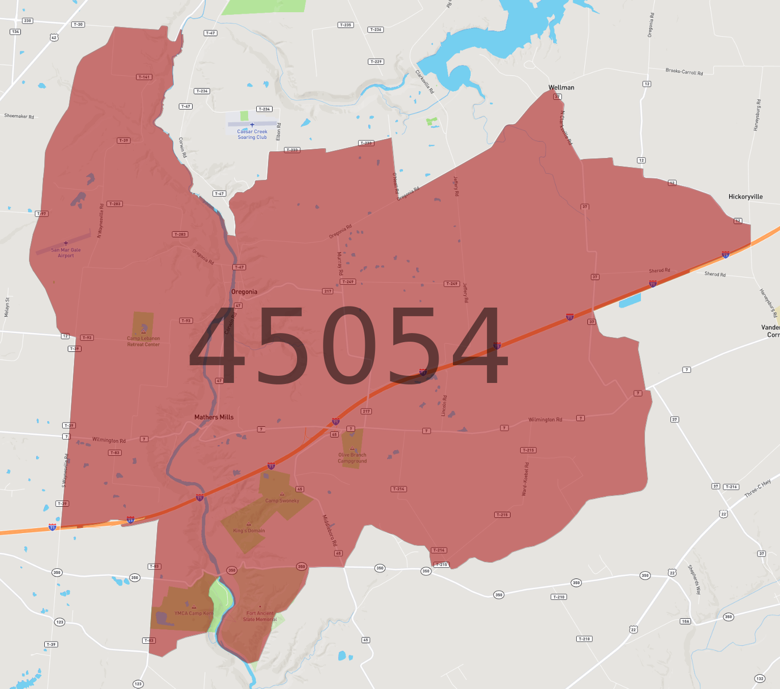 Zip Code 45054 - AtlasBig.com