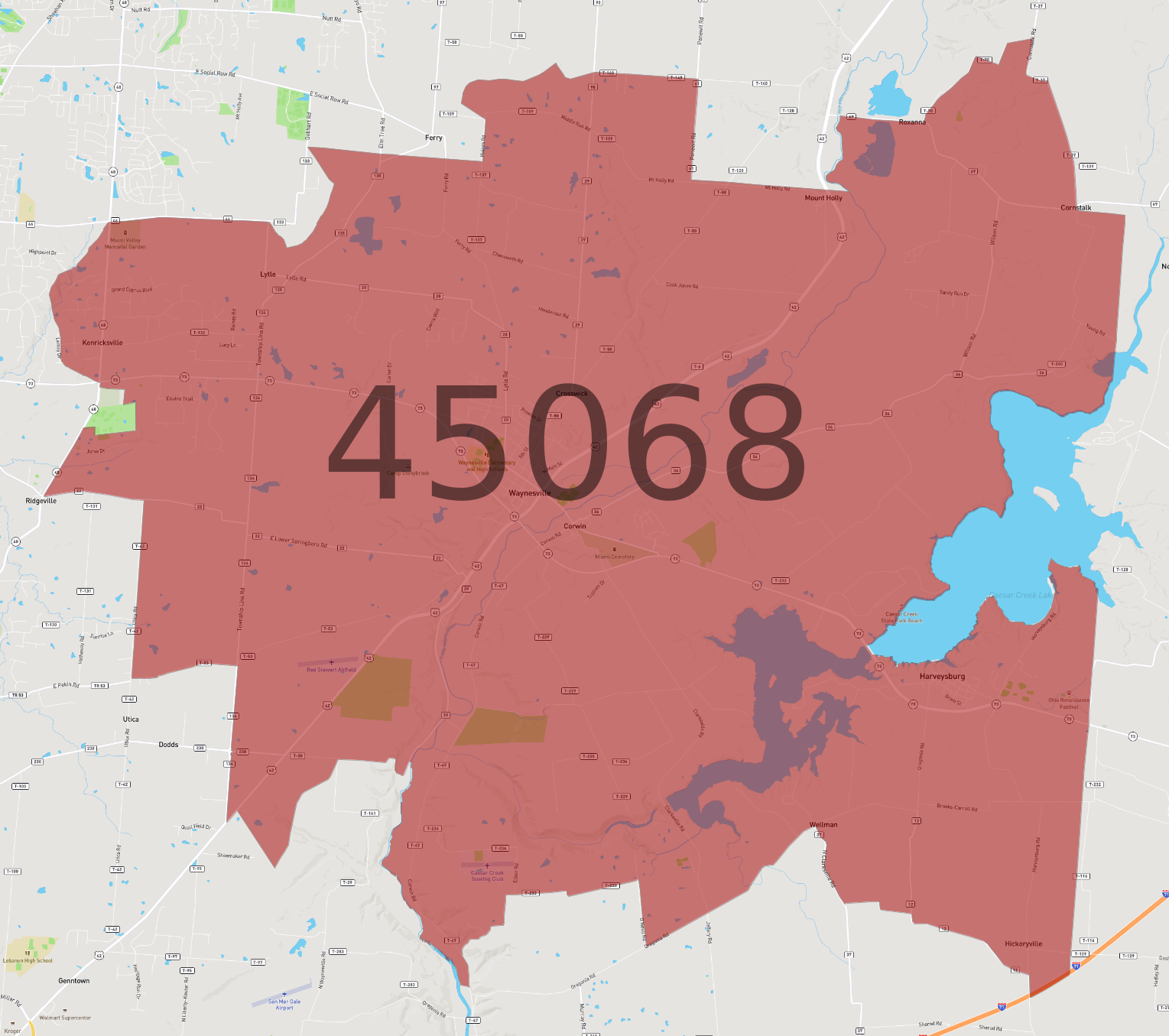 Zip Code 45068 - AtlasBig.com