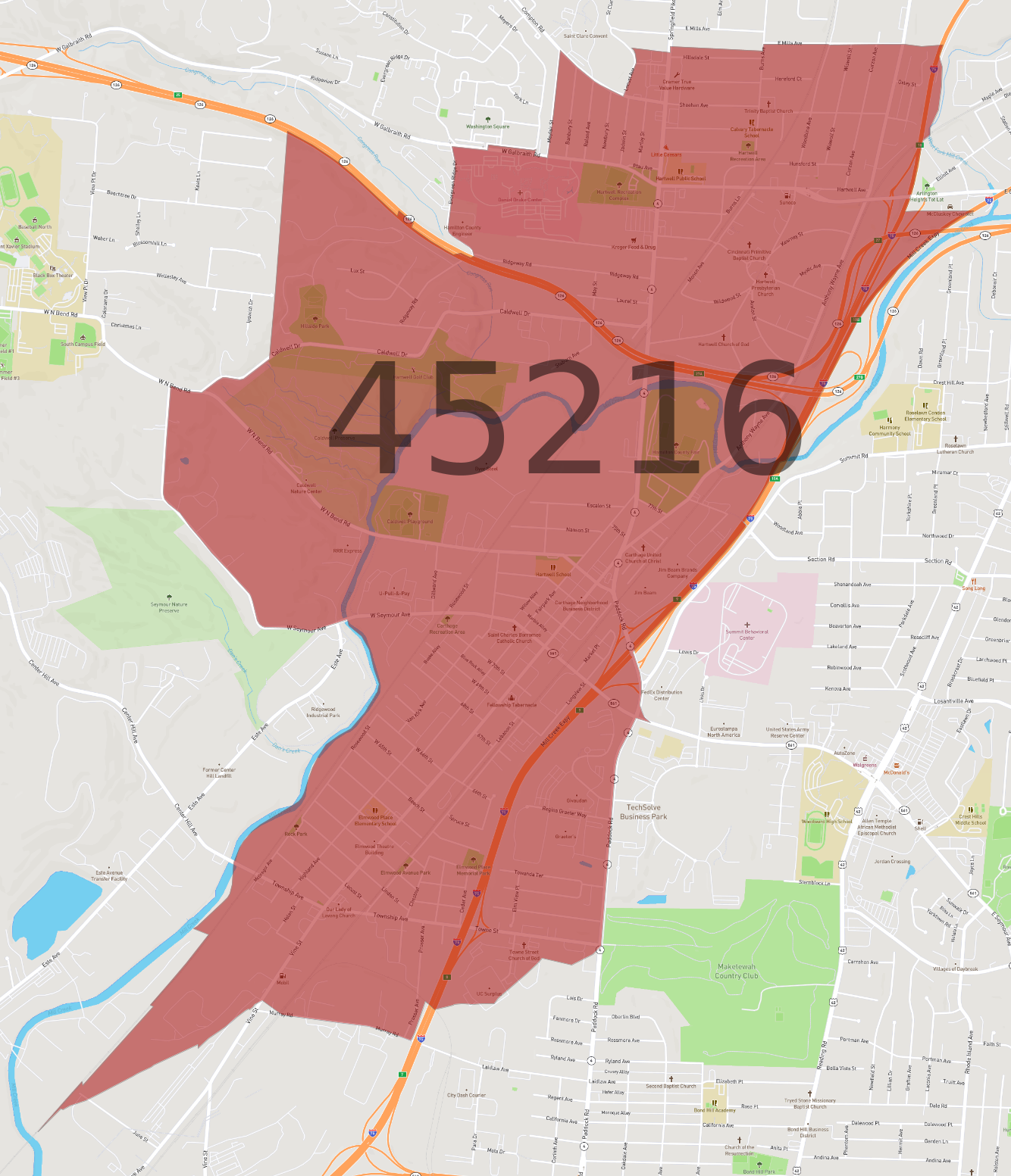 Zip Code 45216 - AtlasBig.com