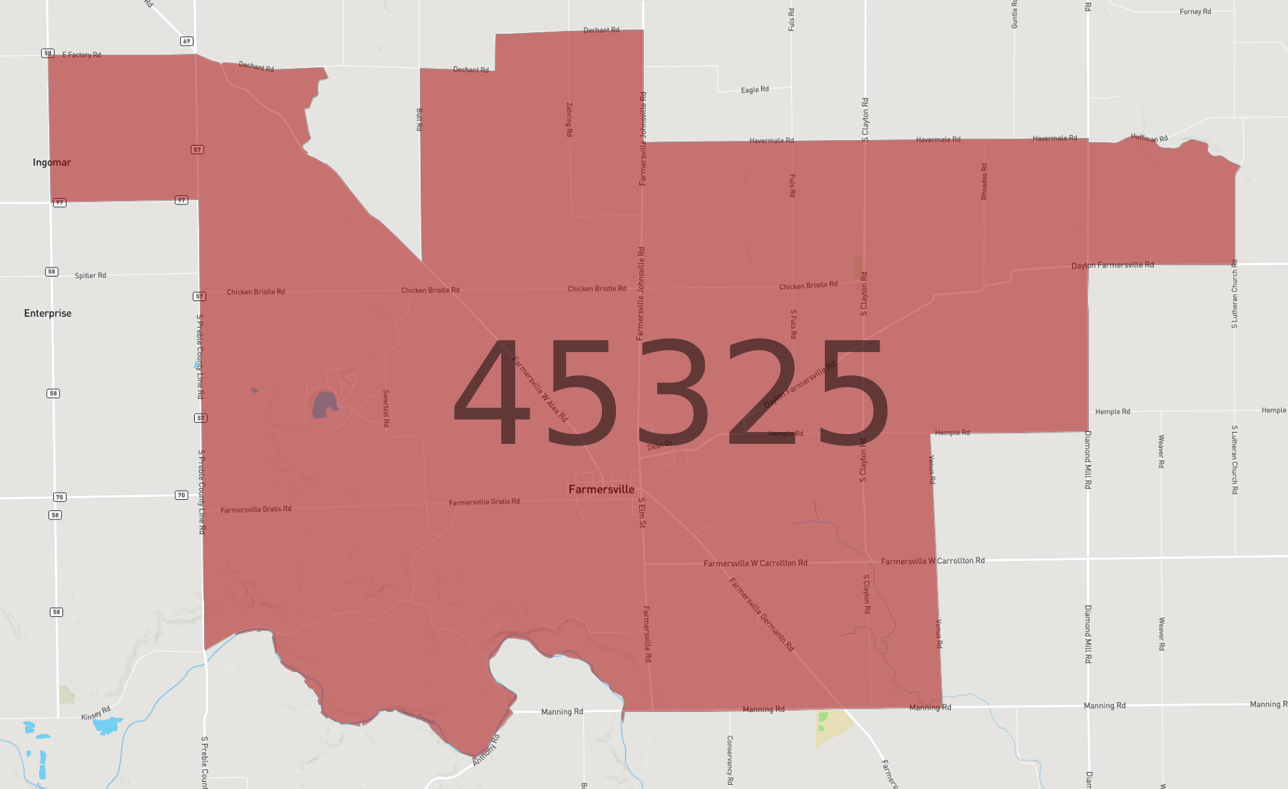 Zip Code 45325 - AtlasBig.com