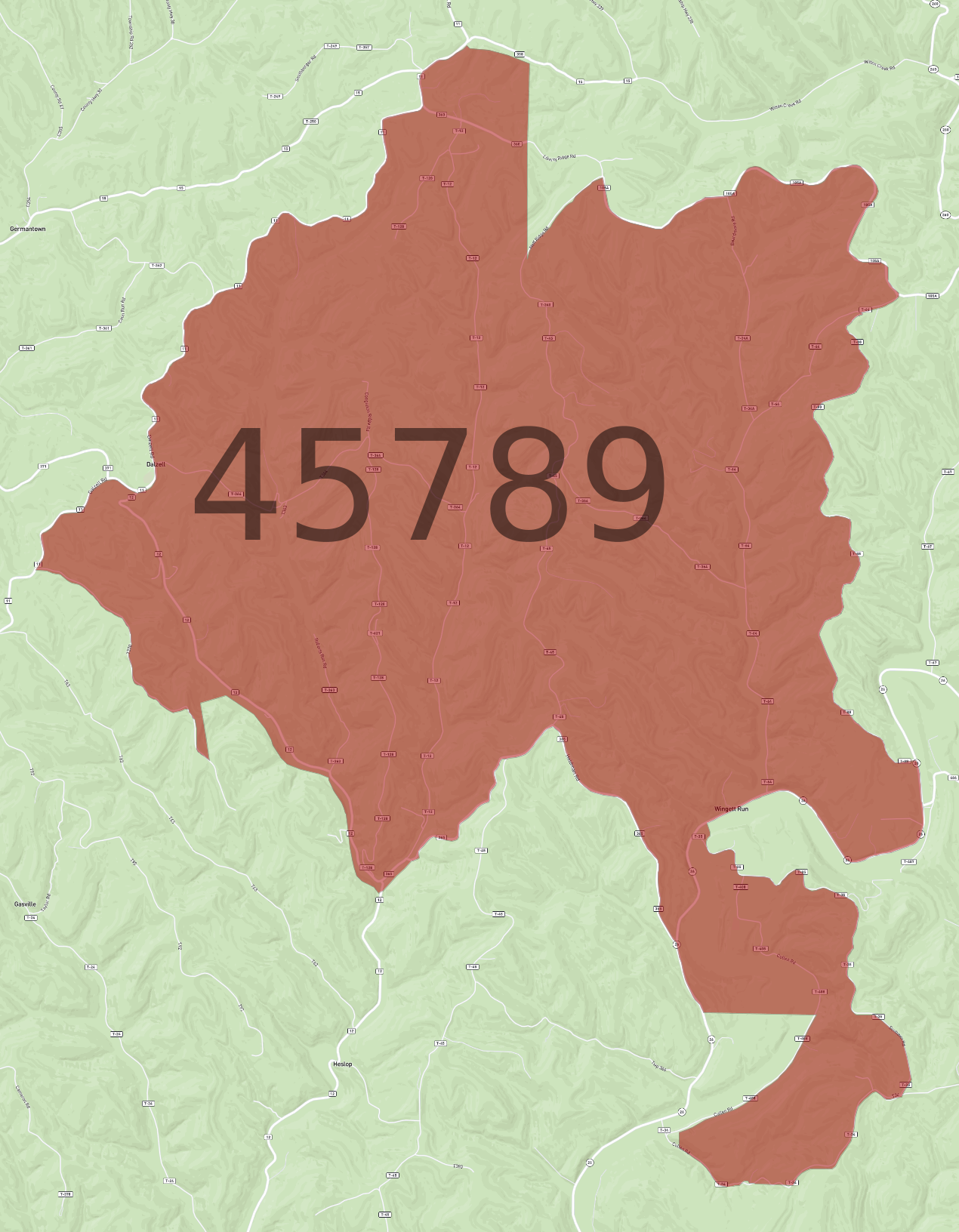 Zip Code 45789 - AtlasBig.com