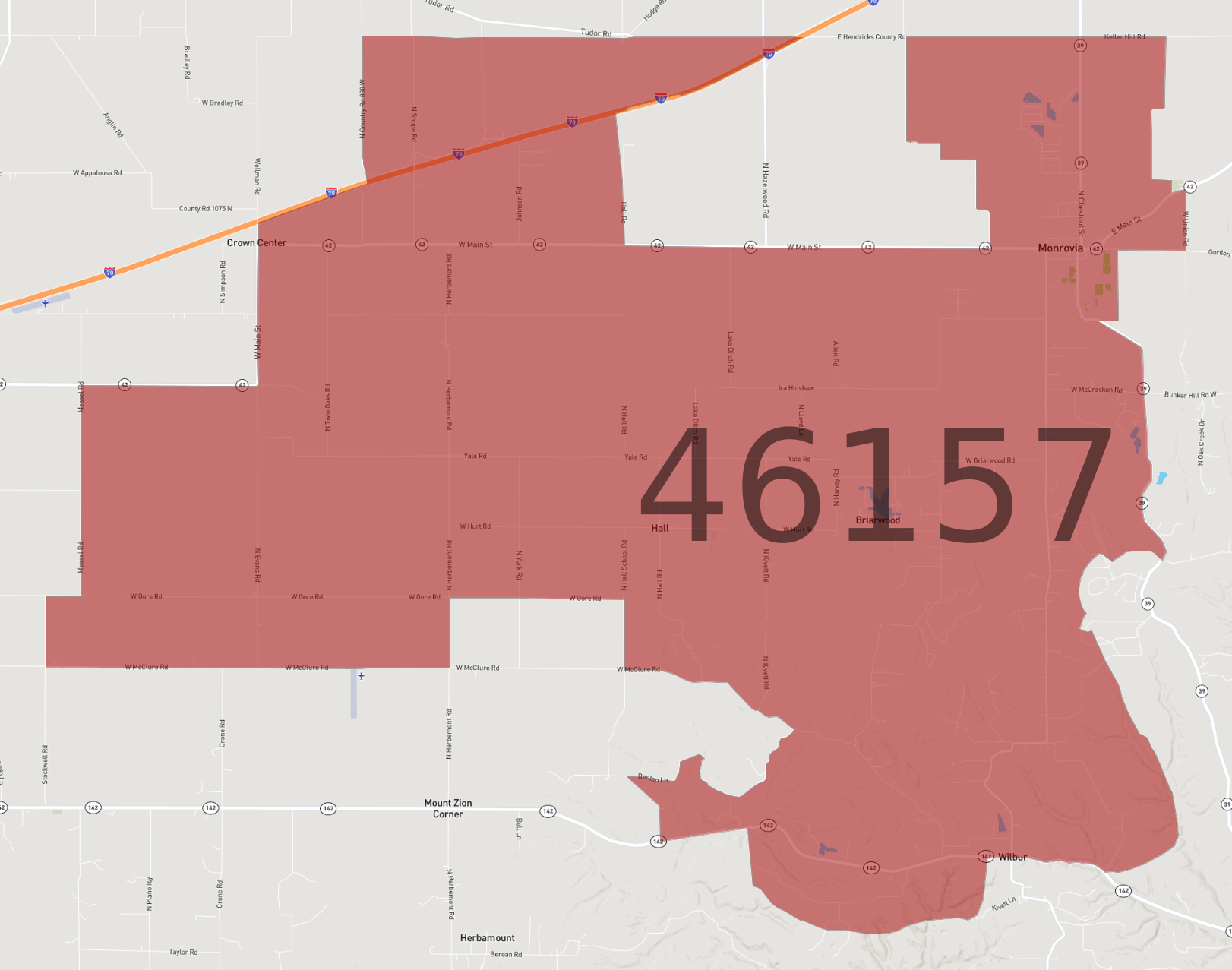 Zip Code 46157 - AtlasBig.com