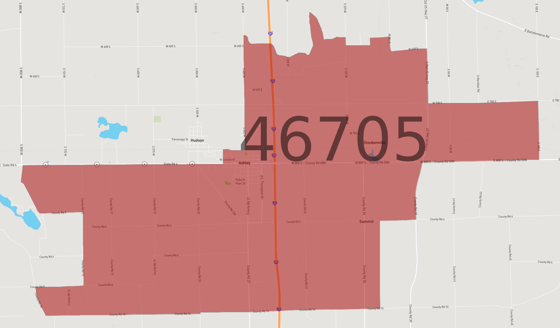 Zip Code 46705 - AtlasBig.com