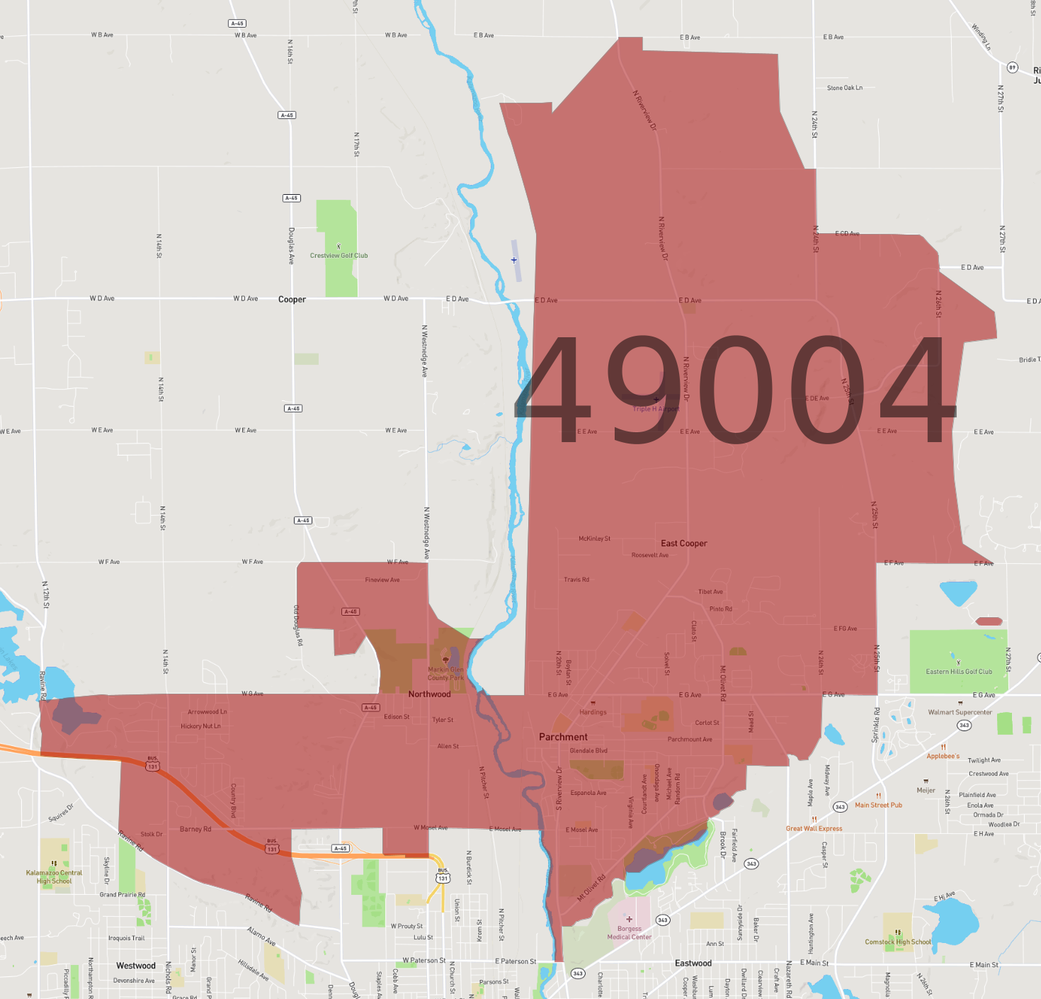 Zip Code 49004 - AtlasBig.com