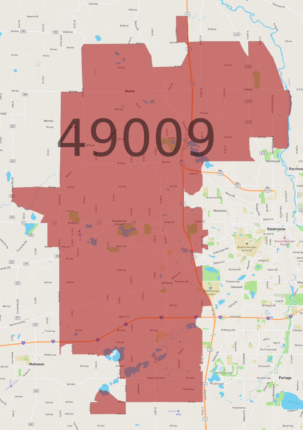 Zip Code 49009 - AtlasBig.com