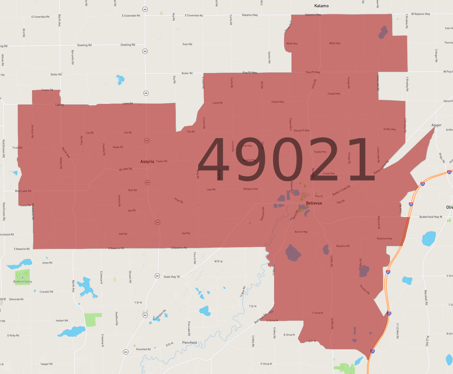 Zip Code 49021 - AtlasBig.com