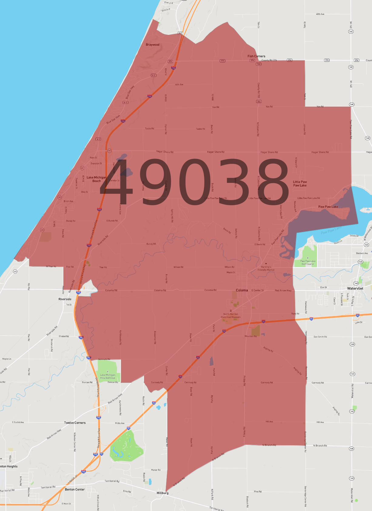 Zip Code 49038 - AtlasBig.com