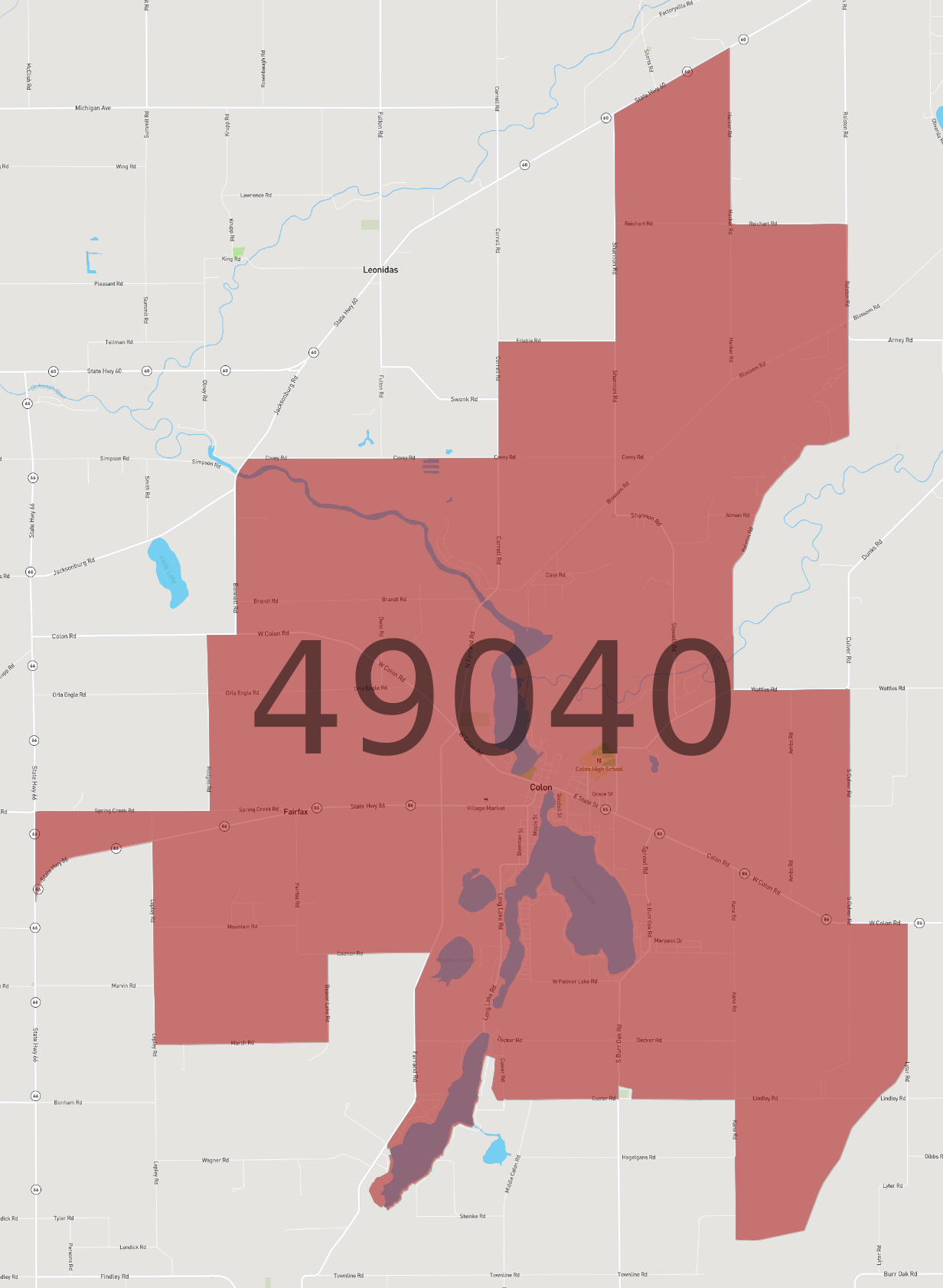 Zip Code 49040 - AtlasBig.com
