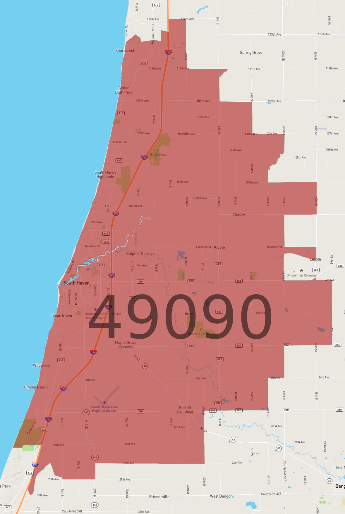 Zip Code 49090 - AtlasBig.com
