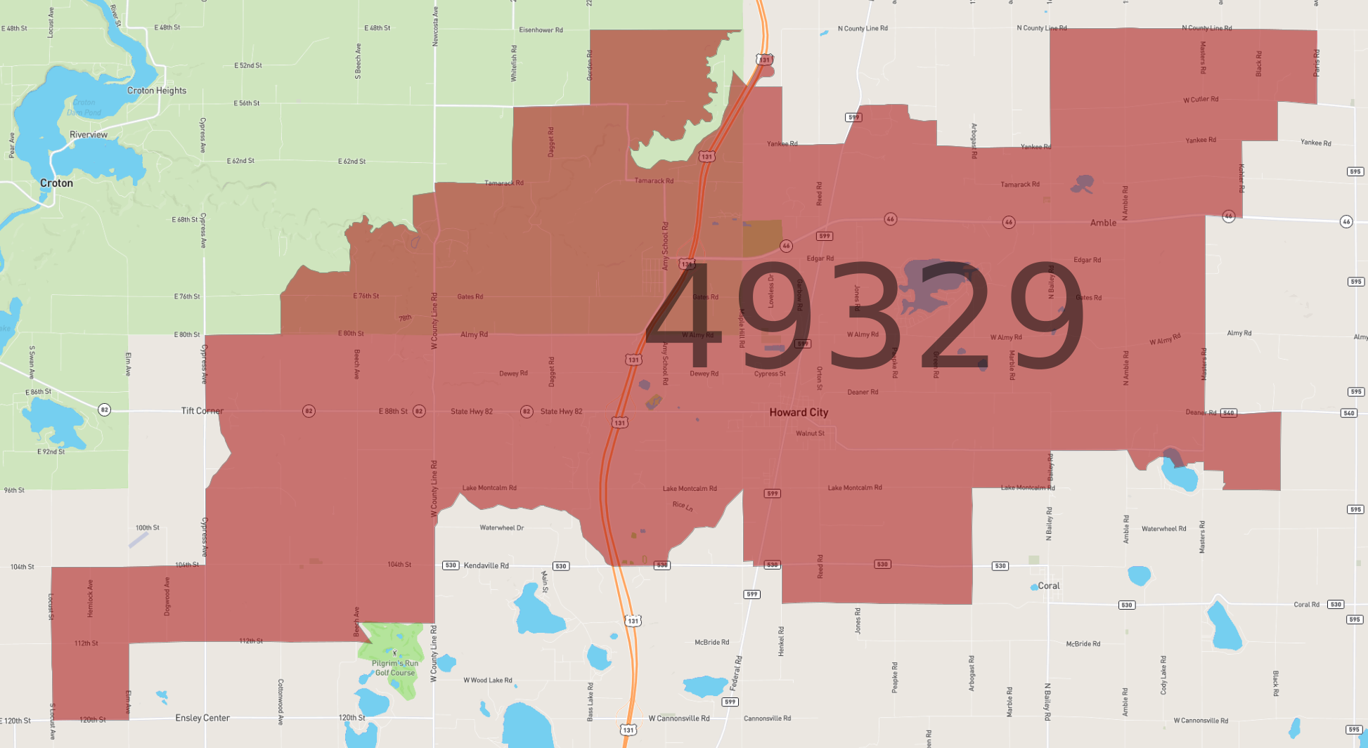 Zip Code 49329 - AtlasBig.com