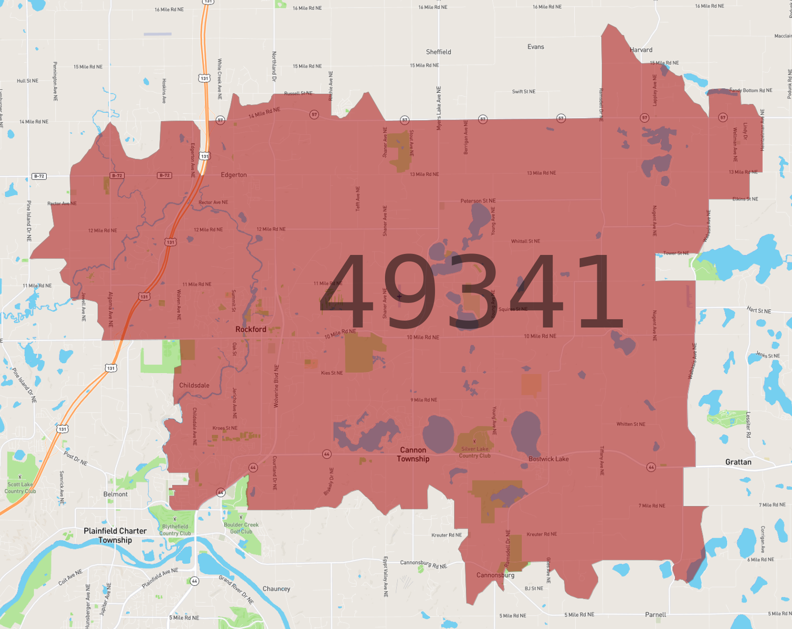 Zip Code 49341 - AtlasBig.com