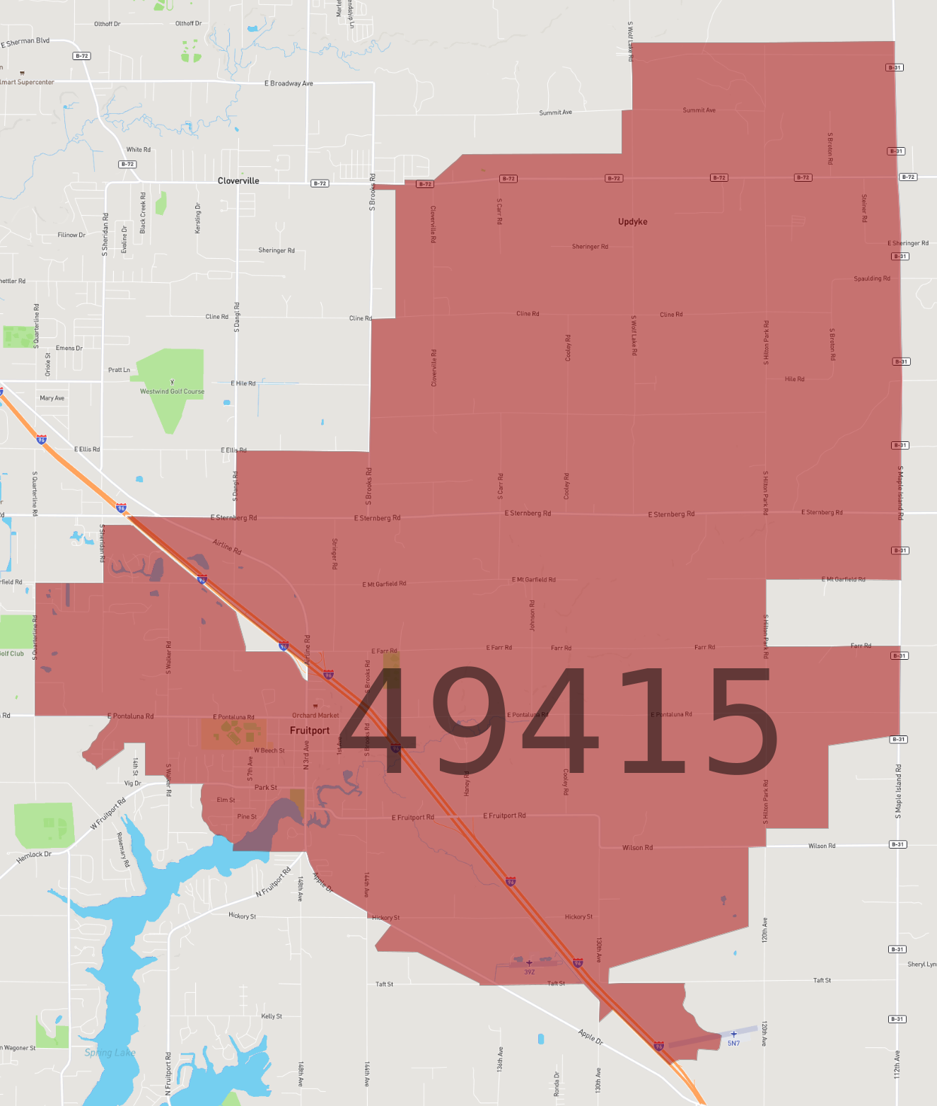 Zip Code 49415 - AtlasBig.com