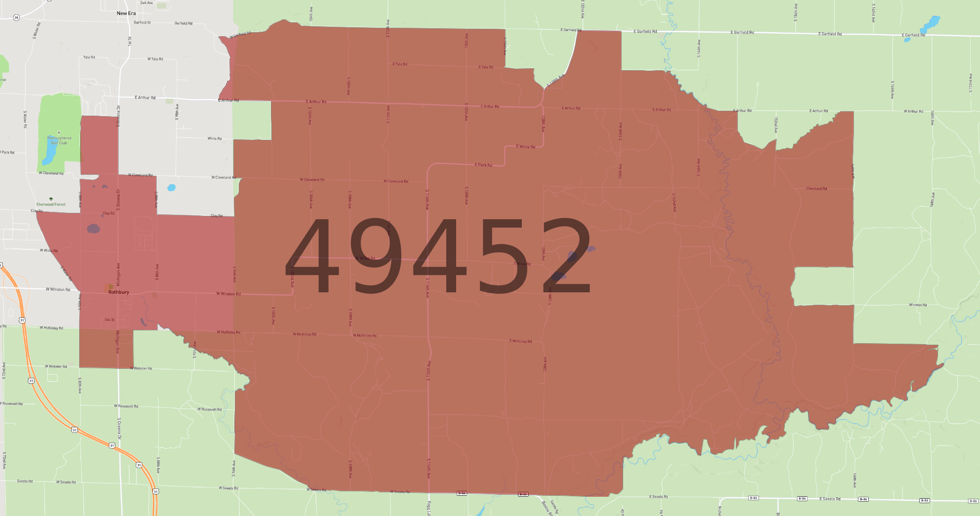 Zip Code 49452 - AtlasBig.com