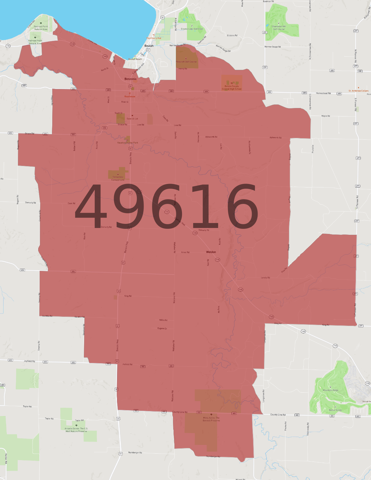 Zip Code 49616 - AtlasBig.com