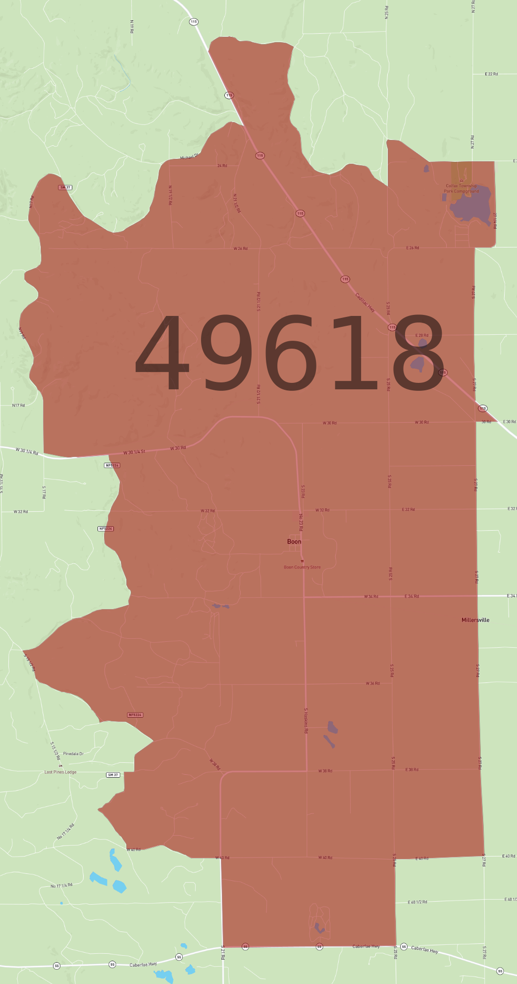 Zip Code 49618 - AtlasBig.com