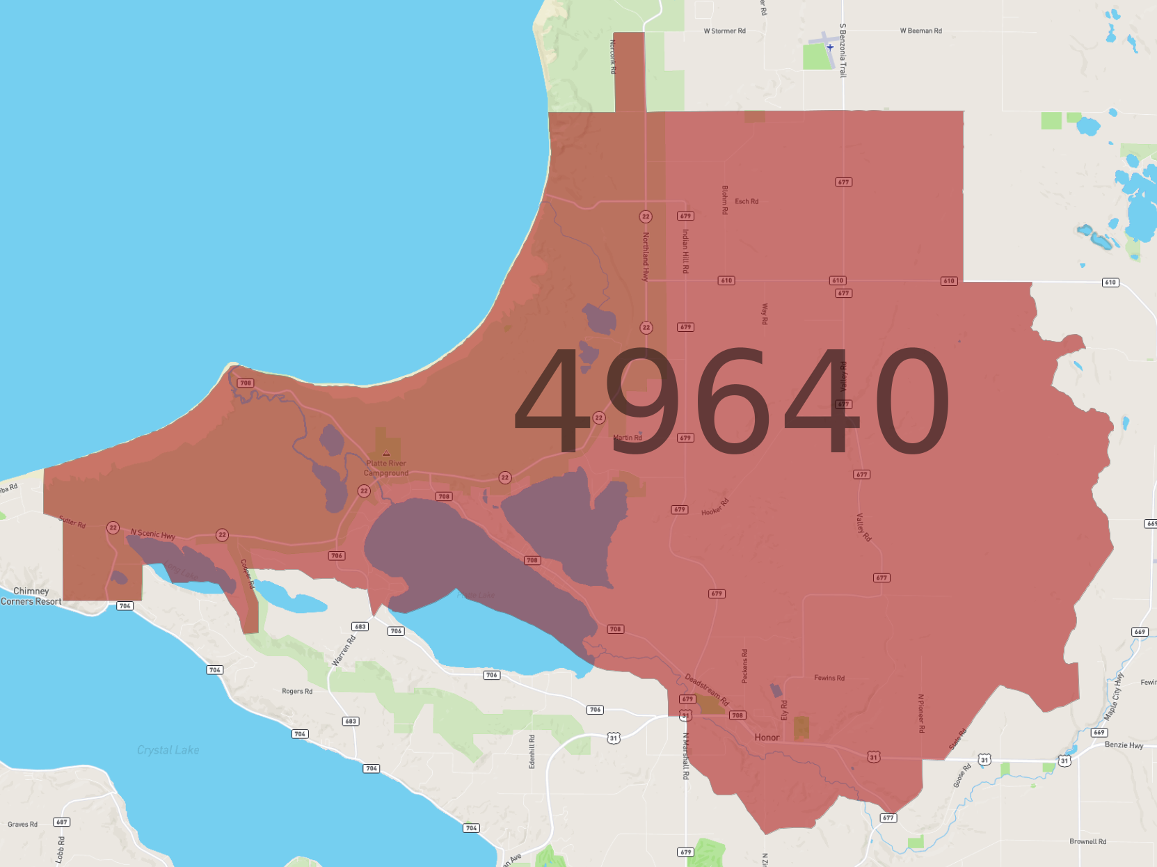 Zip Code 49640 - AtlasBig.com