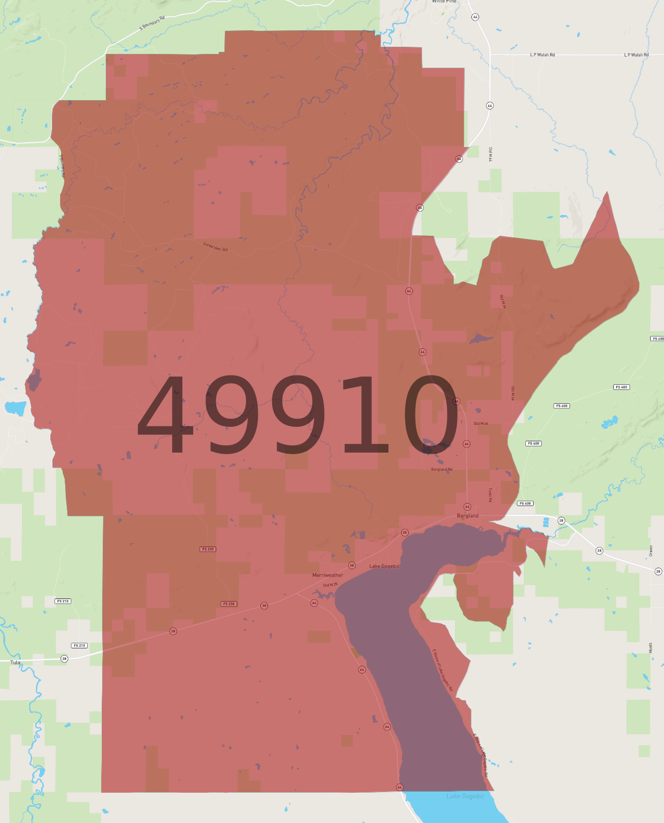 Zip Code 49910 - AtlasBig.com