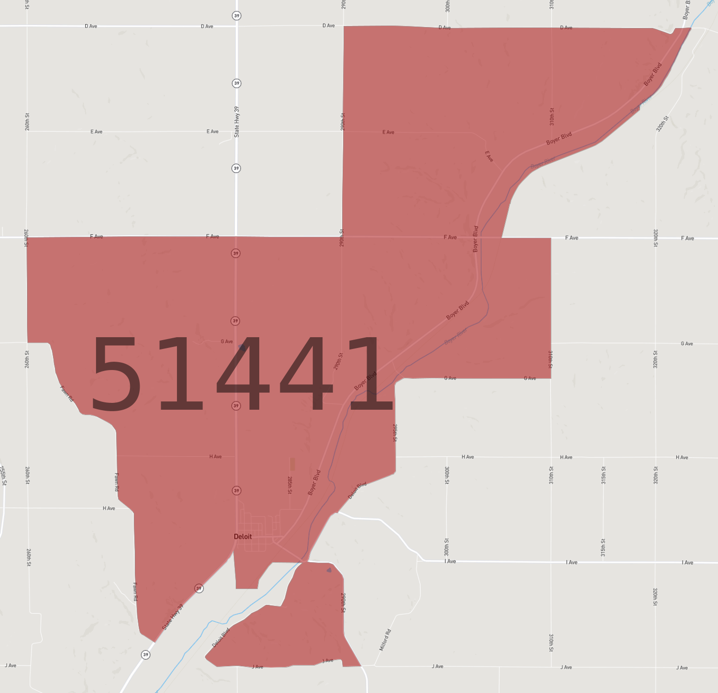 Zip Code 51441 - AtlasBig.com