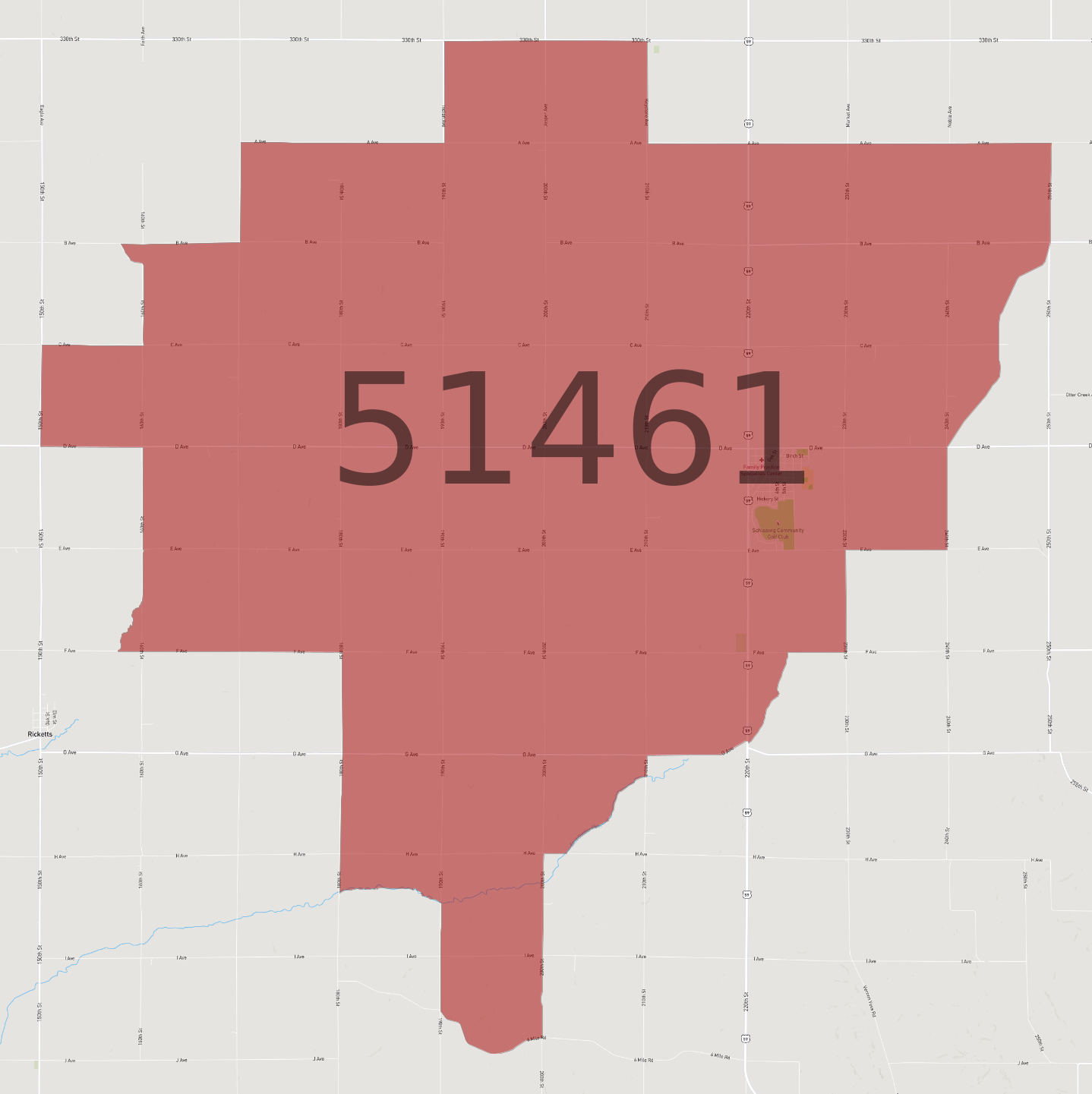 Zip Code 51461 - AtlasBig.com