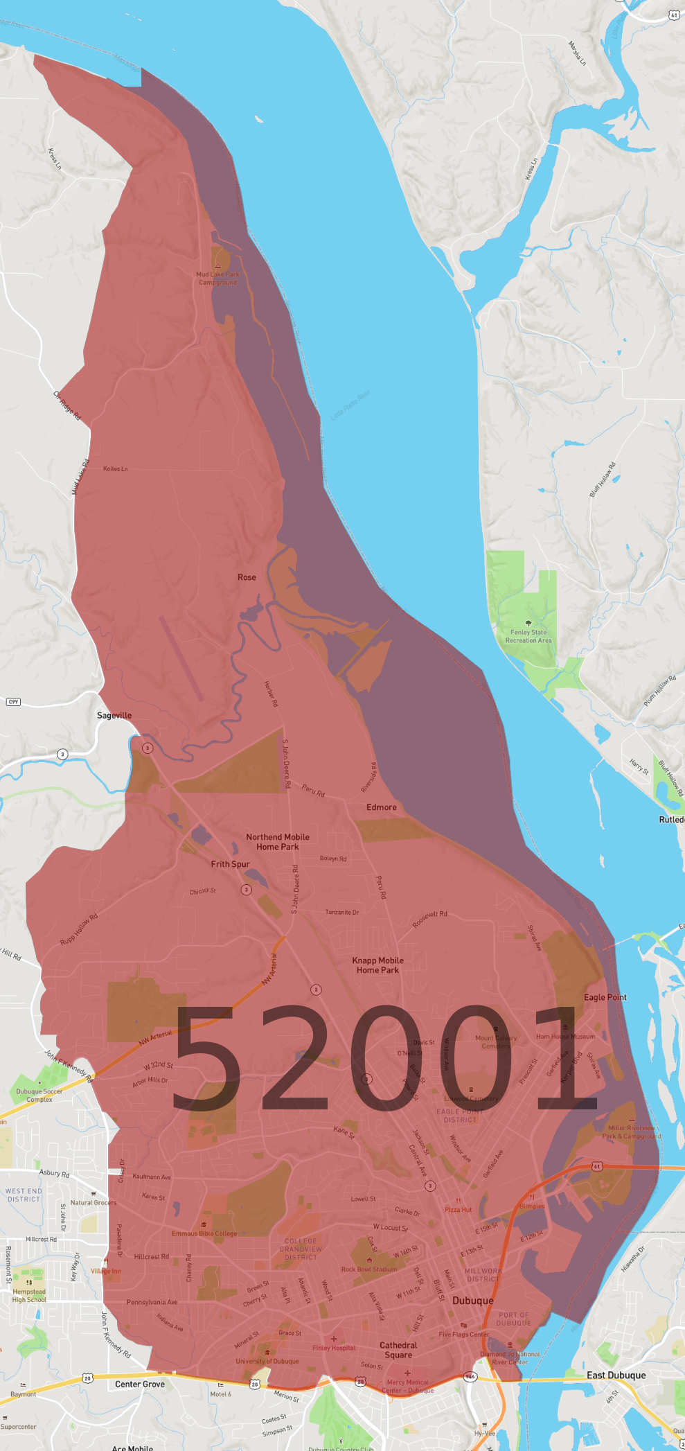 Zip Code 52001 - AtlasBig.com