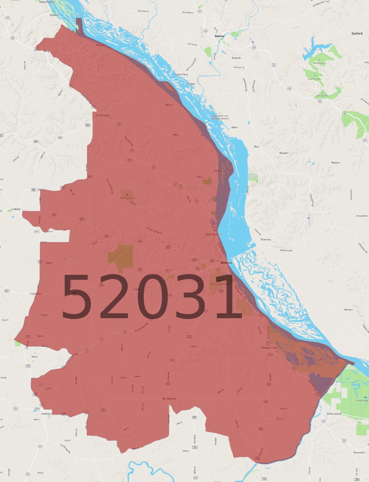 Zip Code 52031 - AtlasBig.com