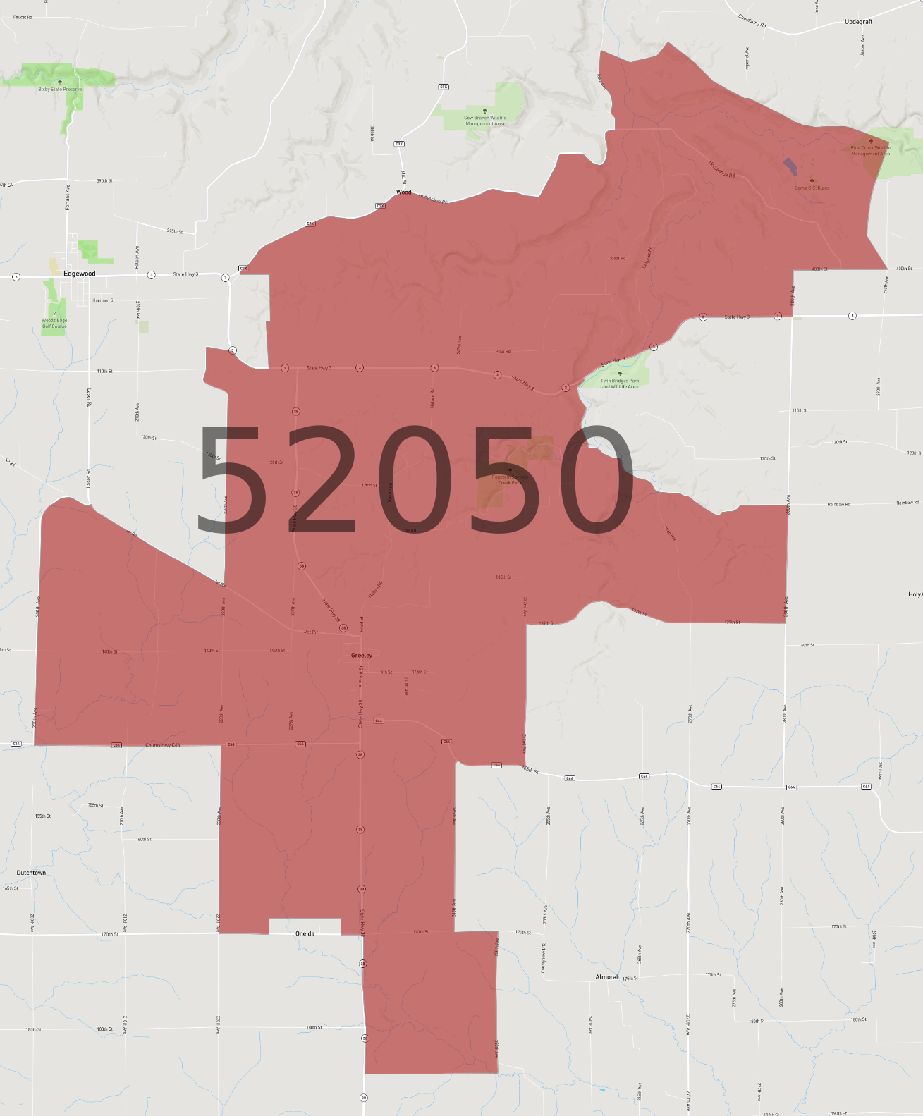 Zip Code 52050 - AtlasBig.com