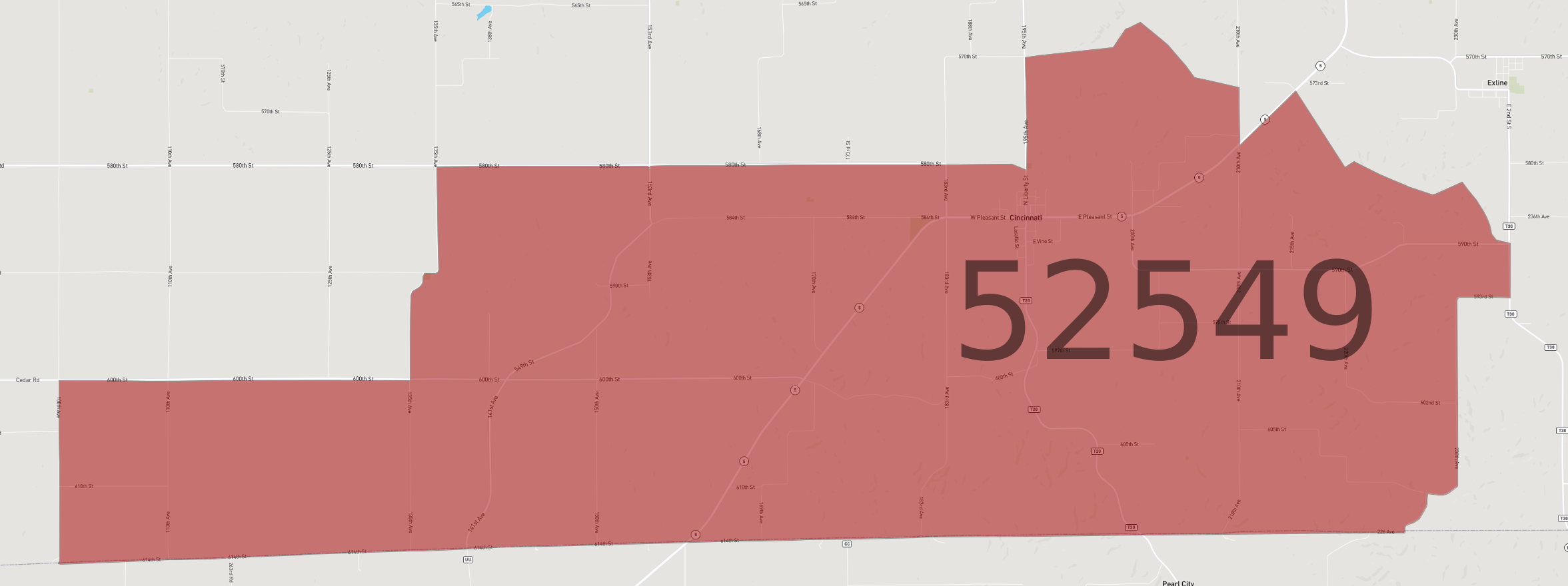 Zip Code 52549 - AtlasBig.com