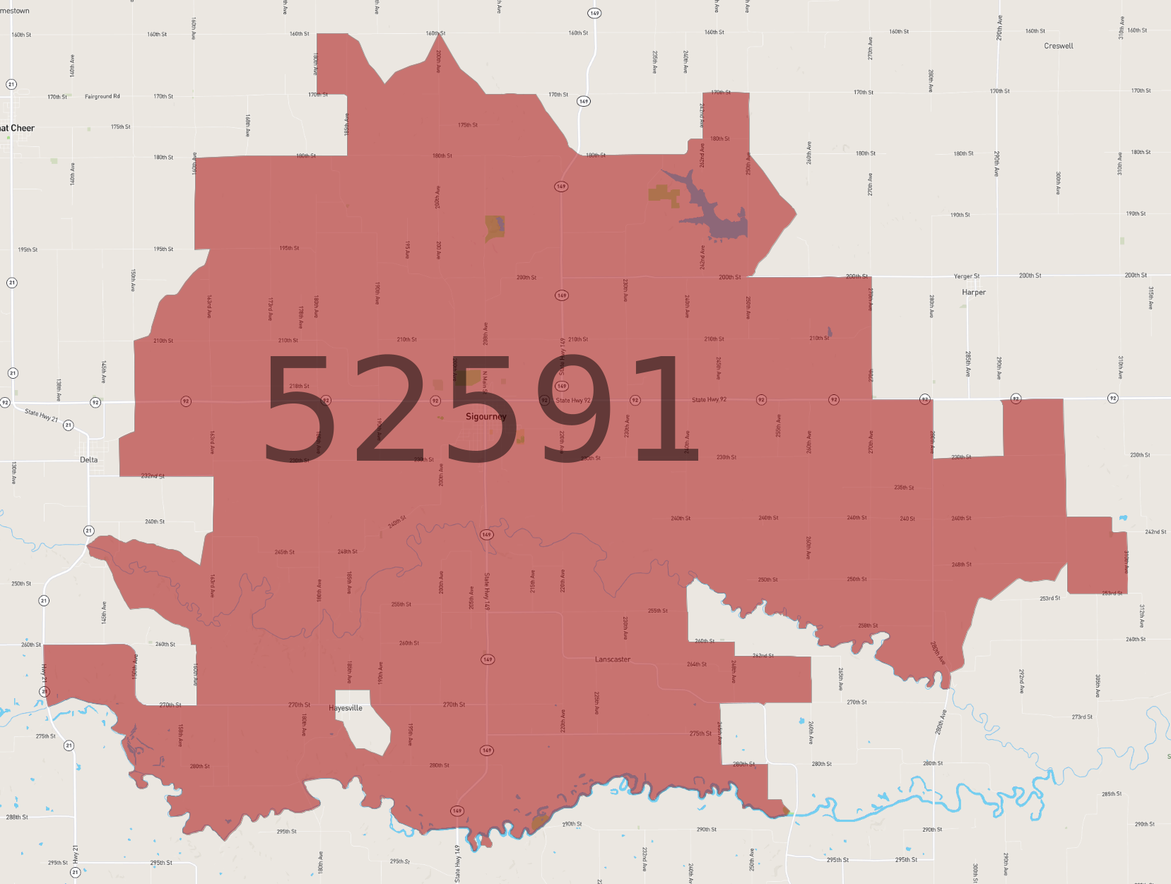 Zip Code 52591 - AtlasBig.com