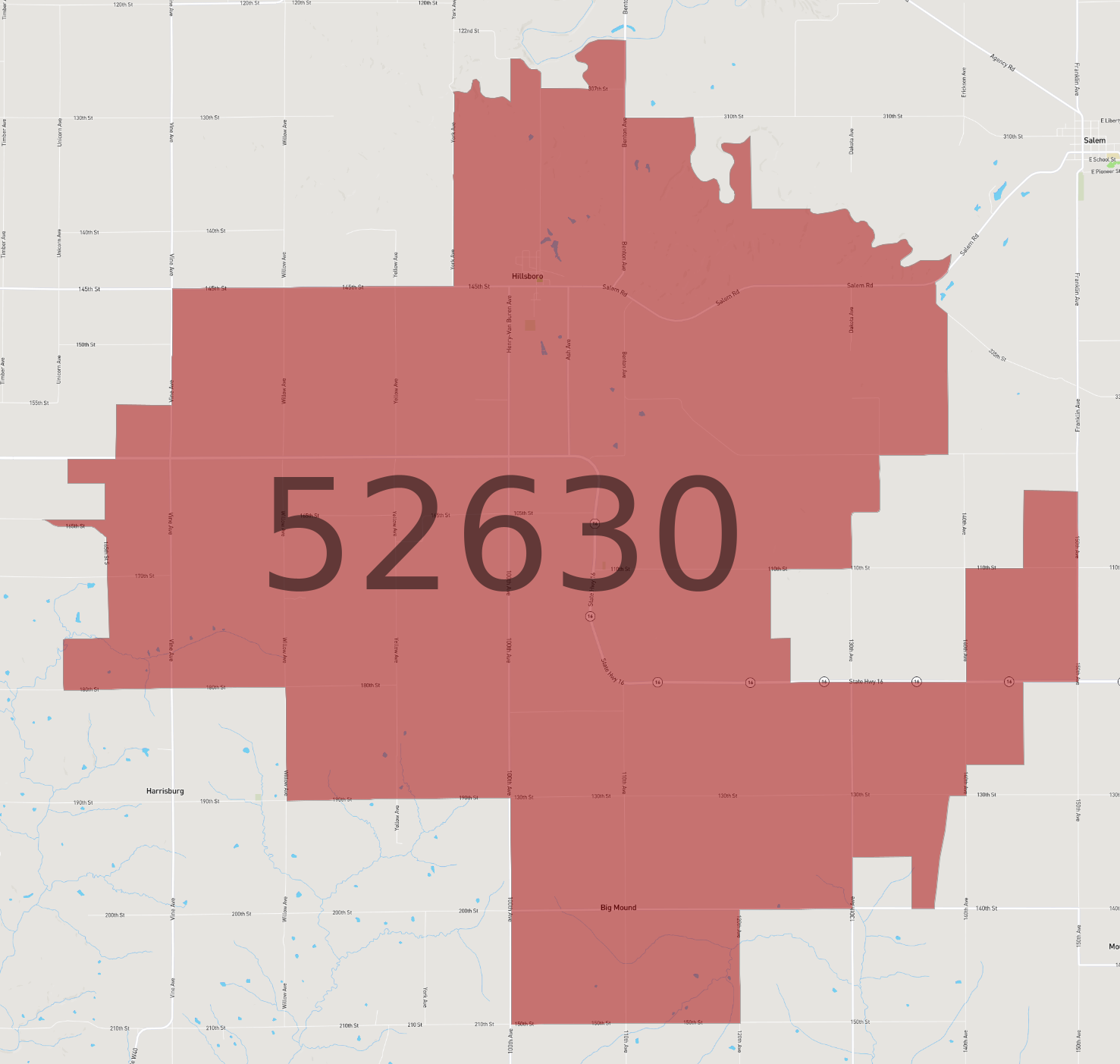 Zip Code 52630 - AtlasBig.com