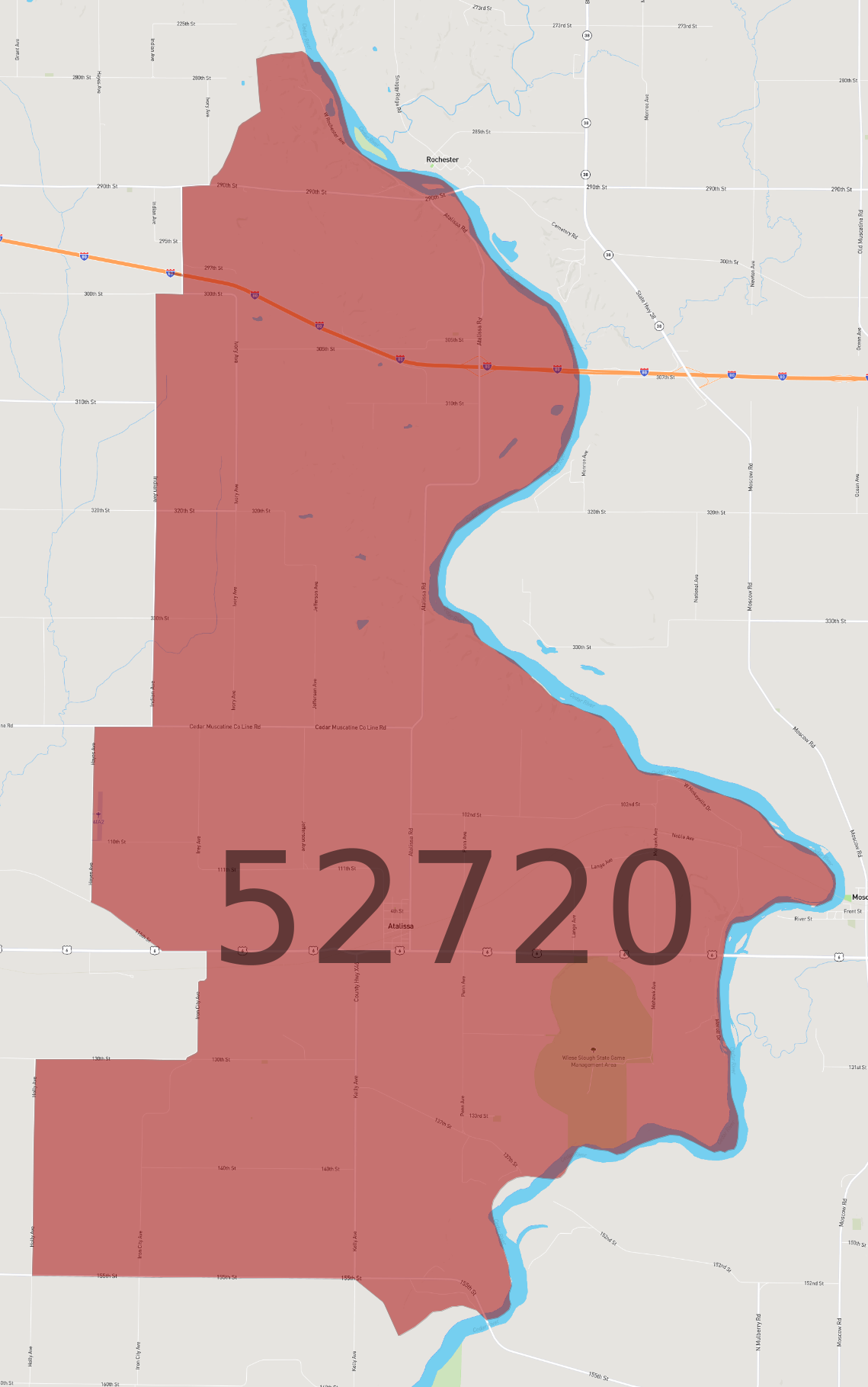 Zip Code 52720 - AtlasBig.com