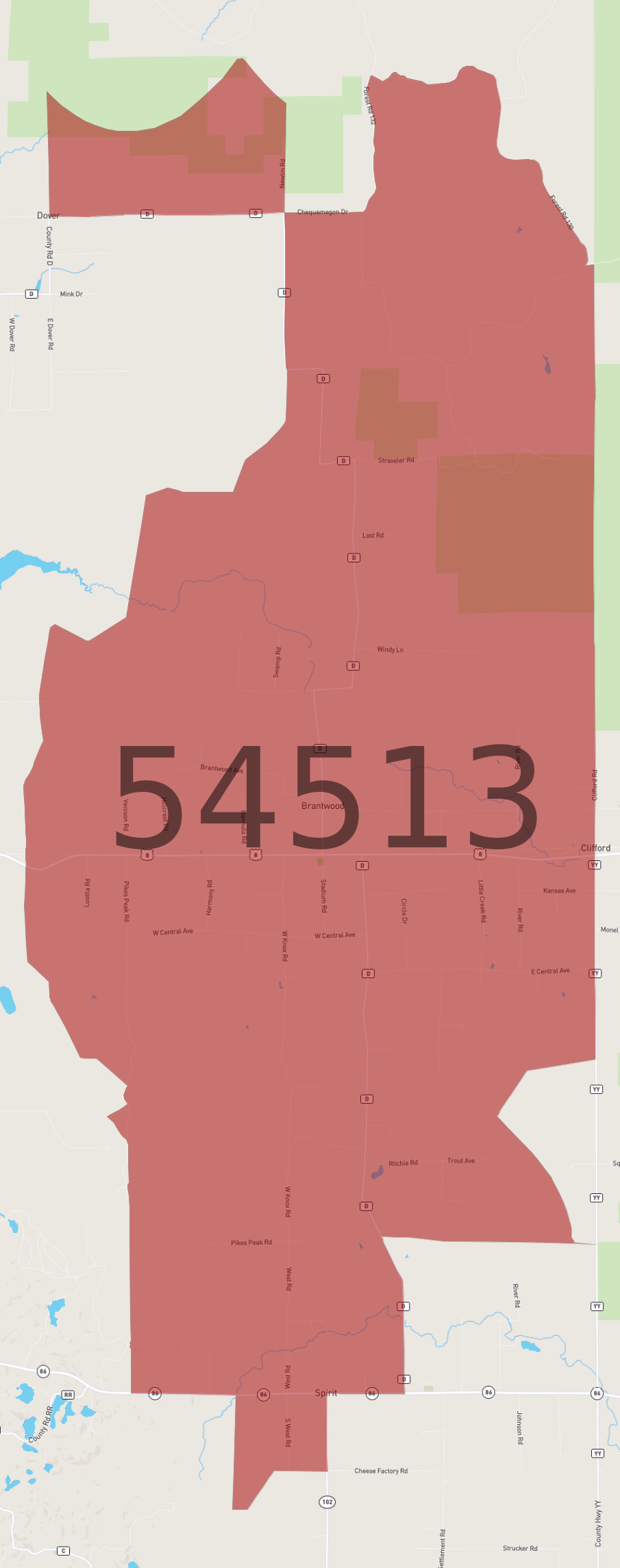 Zip Code 54513 - AtlasBig.com