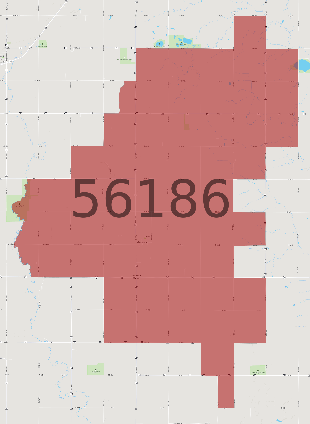 Zip Code 56186 - AtlasBig.com