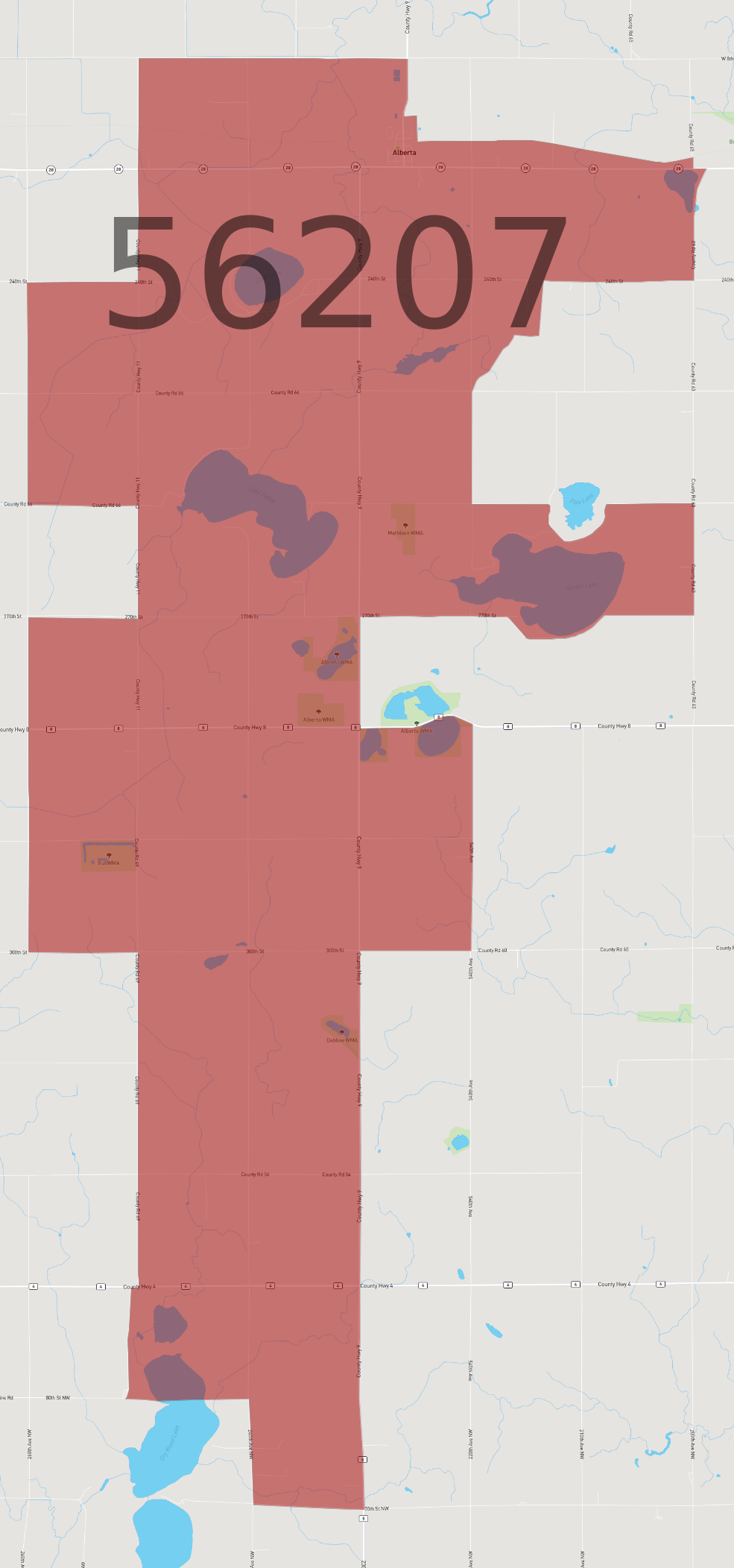 Zip Code 56207 - AtlasBig.com